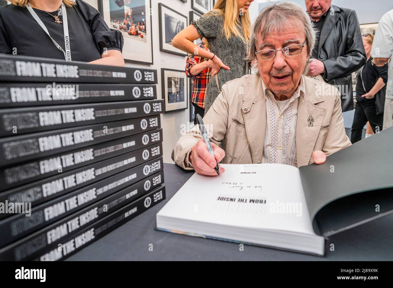 London, UK. 14th May, 2022. Bill Wyman, ex Rolling Stone, launches his ...