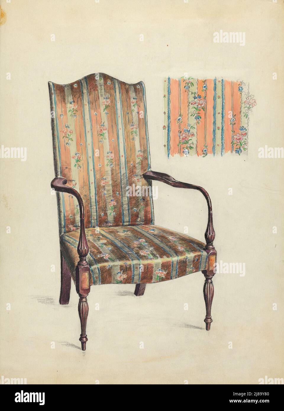 Hepplewhite Arm Chair, 1936 Stock Photo - Alamy