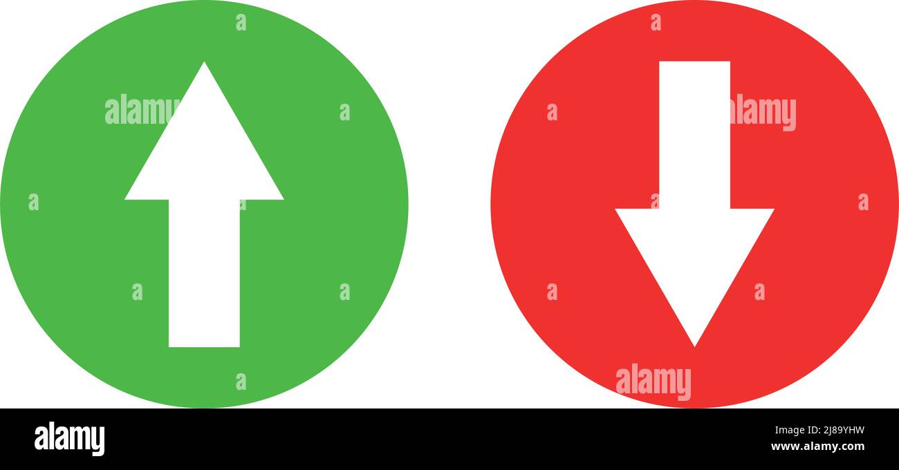 Round icons with up and down arrows. Editable vector Stock Vector Image ...