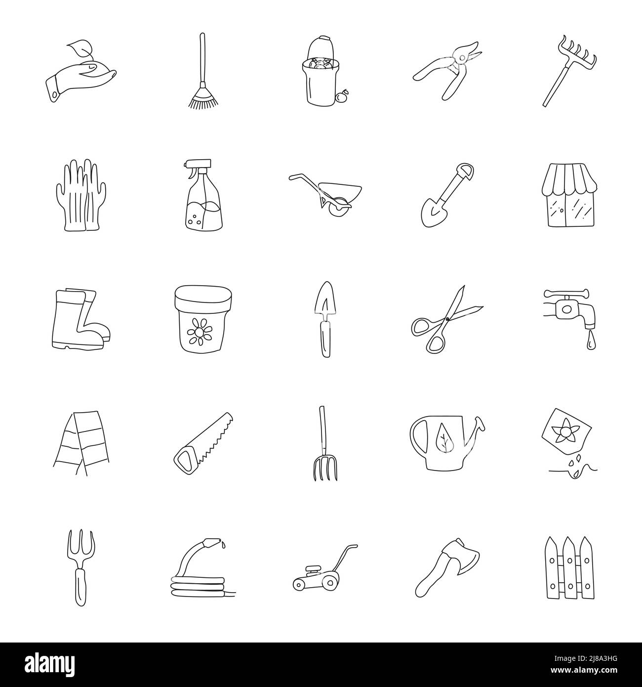 Shears garden hand Black and White Stock Photos & Images - Alamy