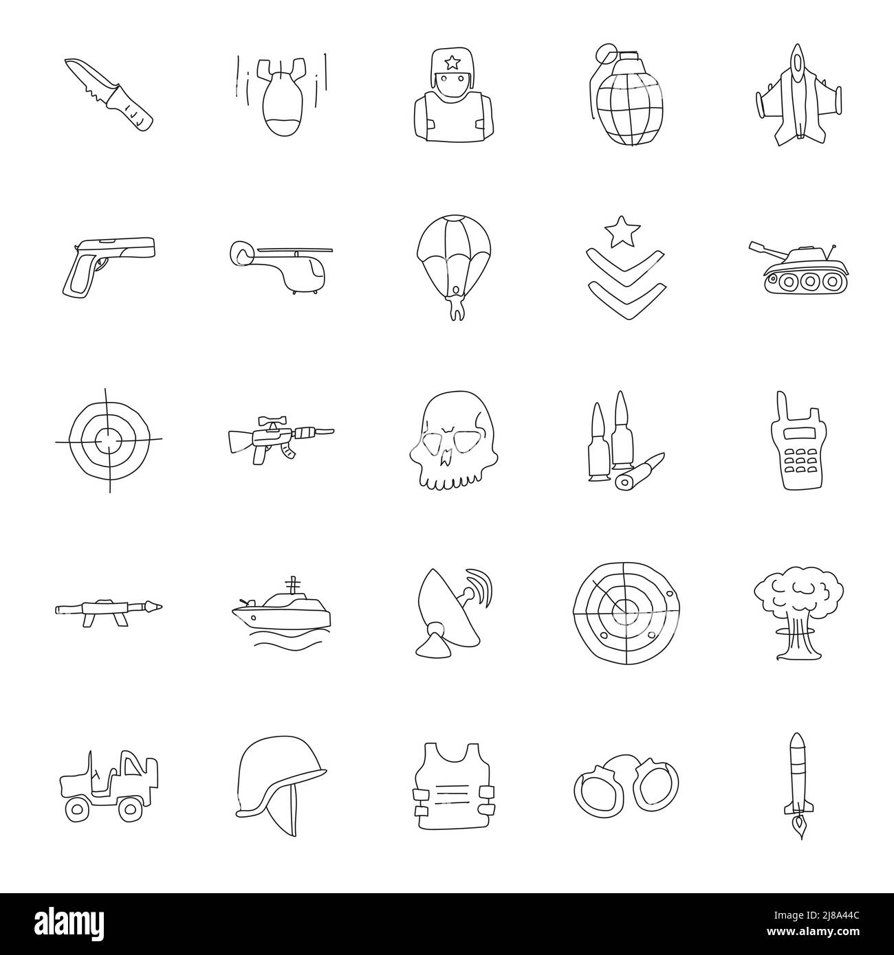 Hand drawn tank icon Cut Out Stock Images & Pictures - Alamy