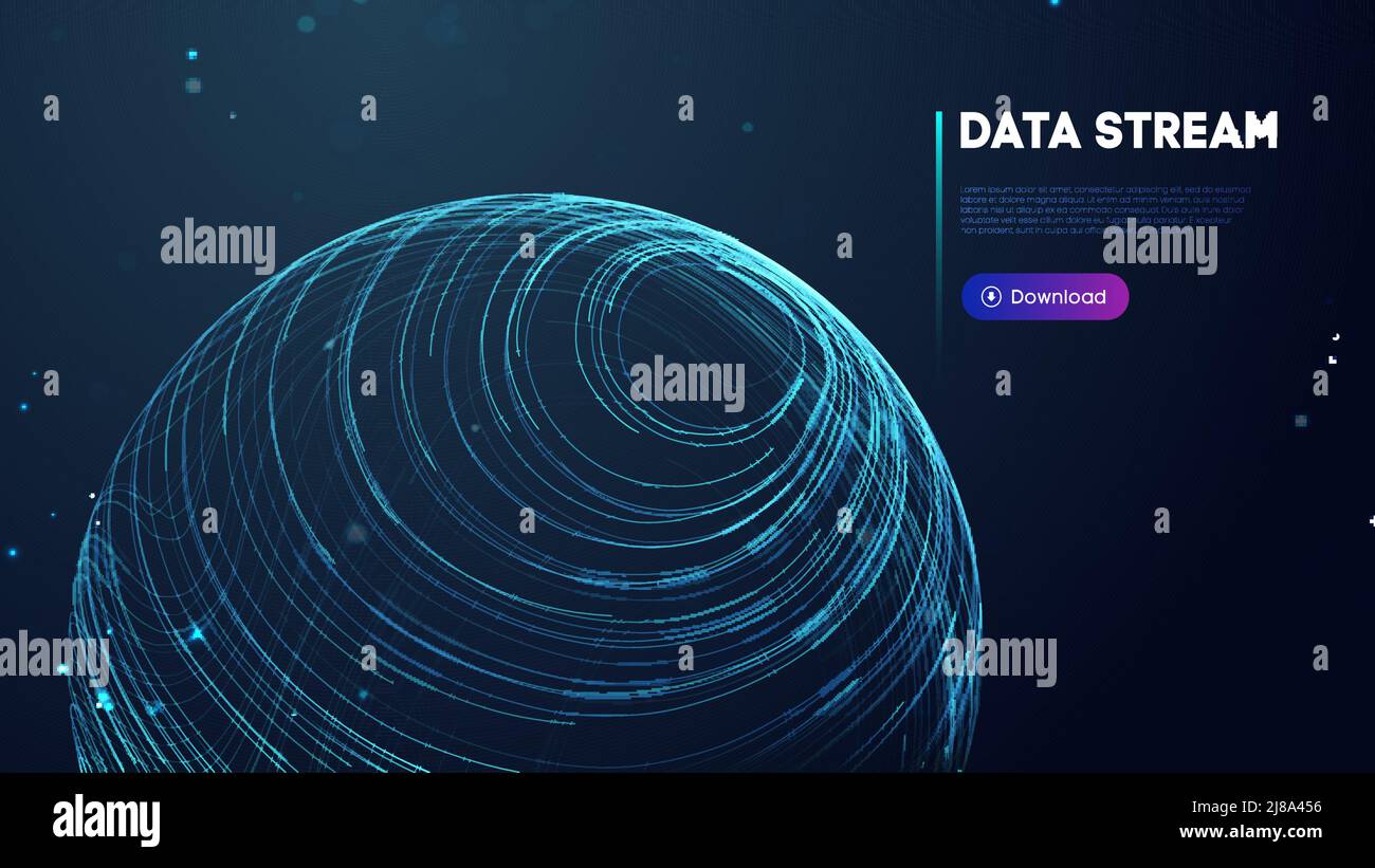 Abstract purple data stream. Abstract digital background cloud ...