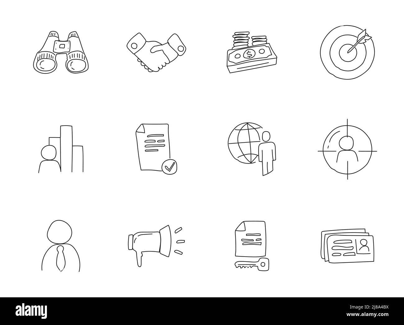 Handshake icon cartoon vector Black and White Stock Photos & Images - Alamy