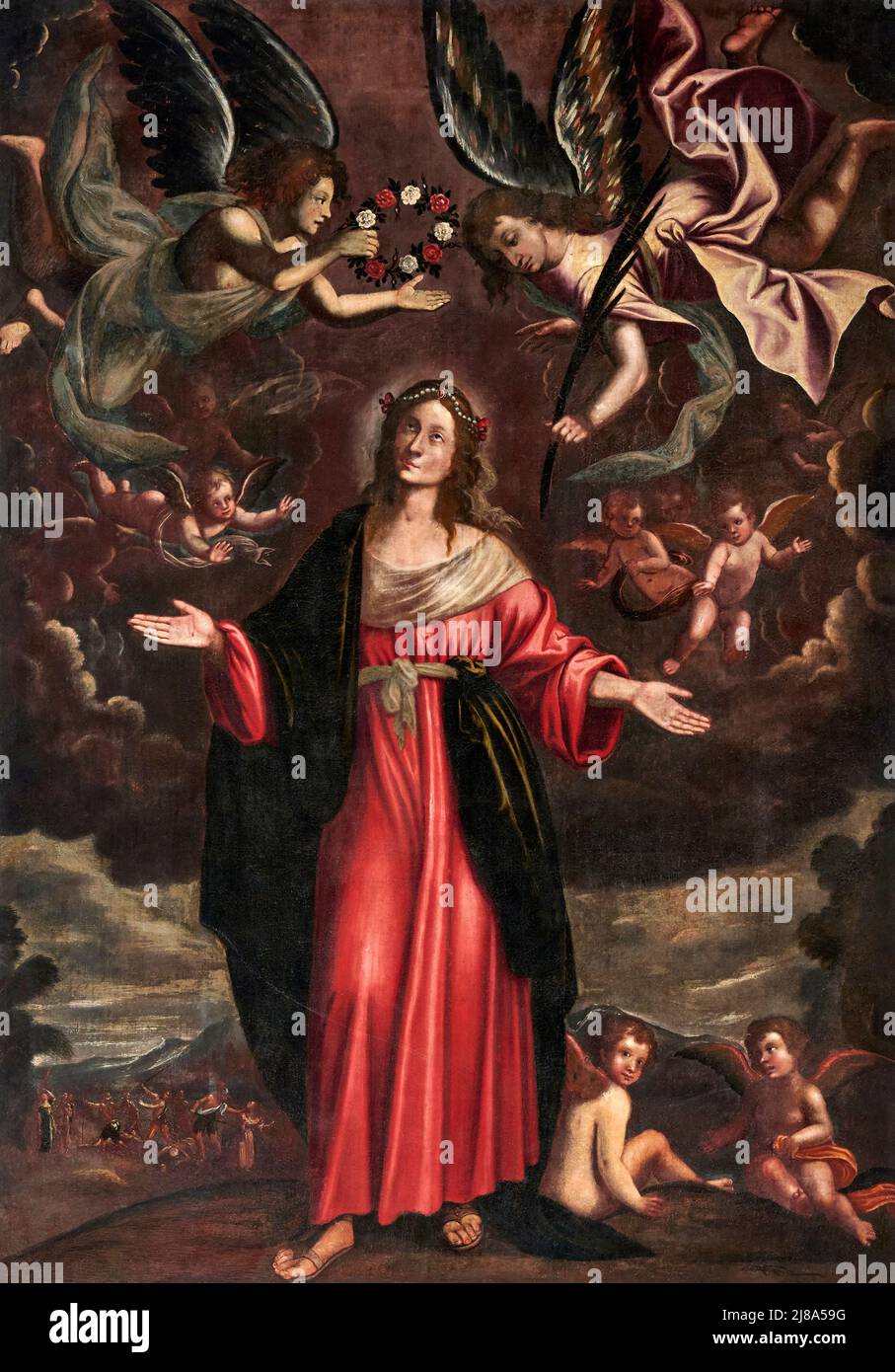 S. Caterina d’Alessandria - olio su tela - pittore bergamasco del XVII ...