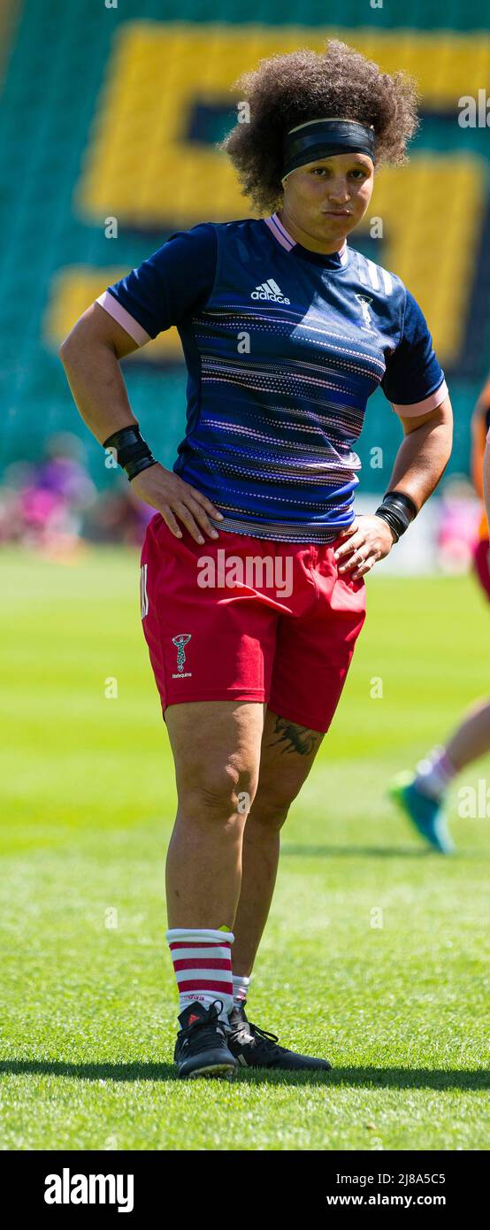 Northampton -14–May-2022. Shaunagh Brown of Harlequins is seen during ...