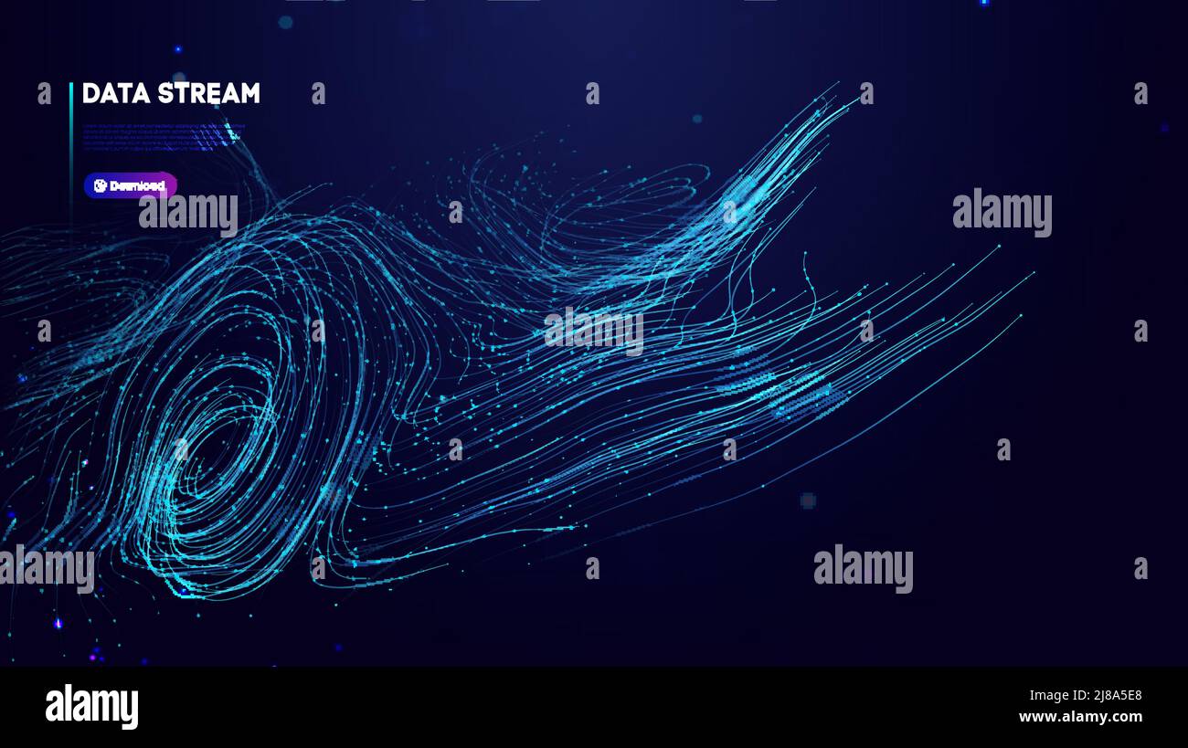 Abstract purple data stream. Abstract digital background cloud ...