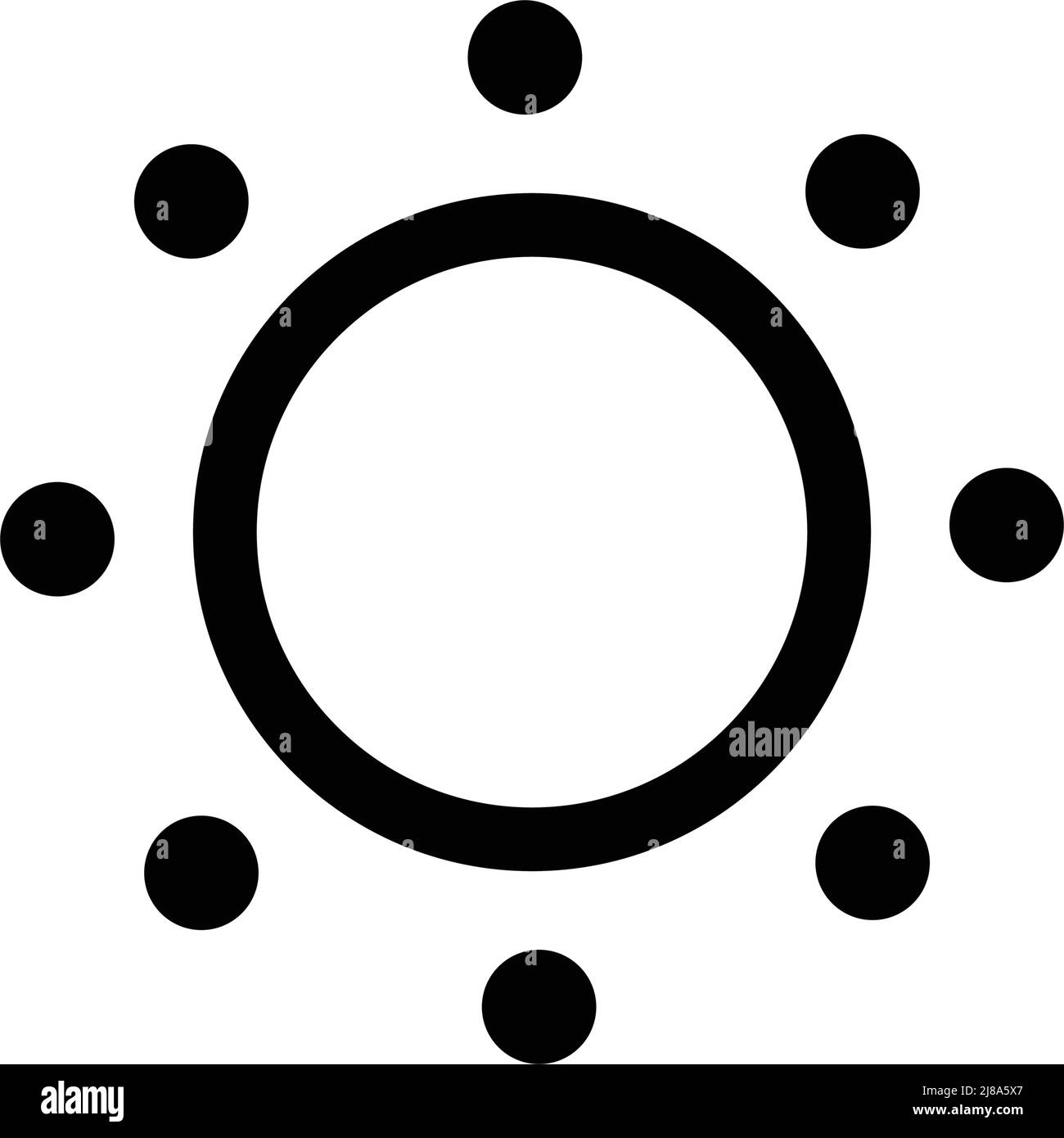 Cute sun icon. Brightness control. Simple vectors. Editable vector ...