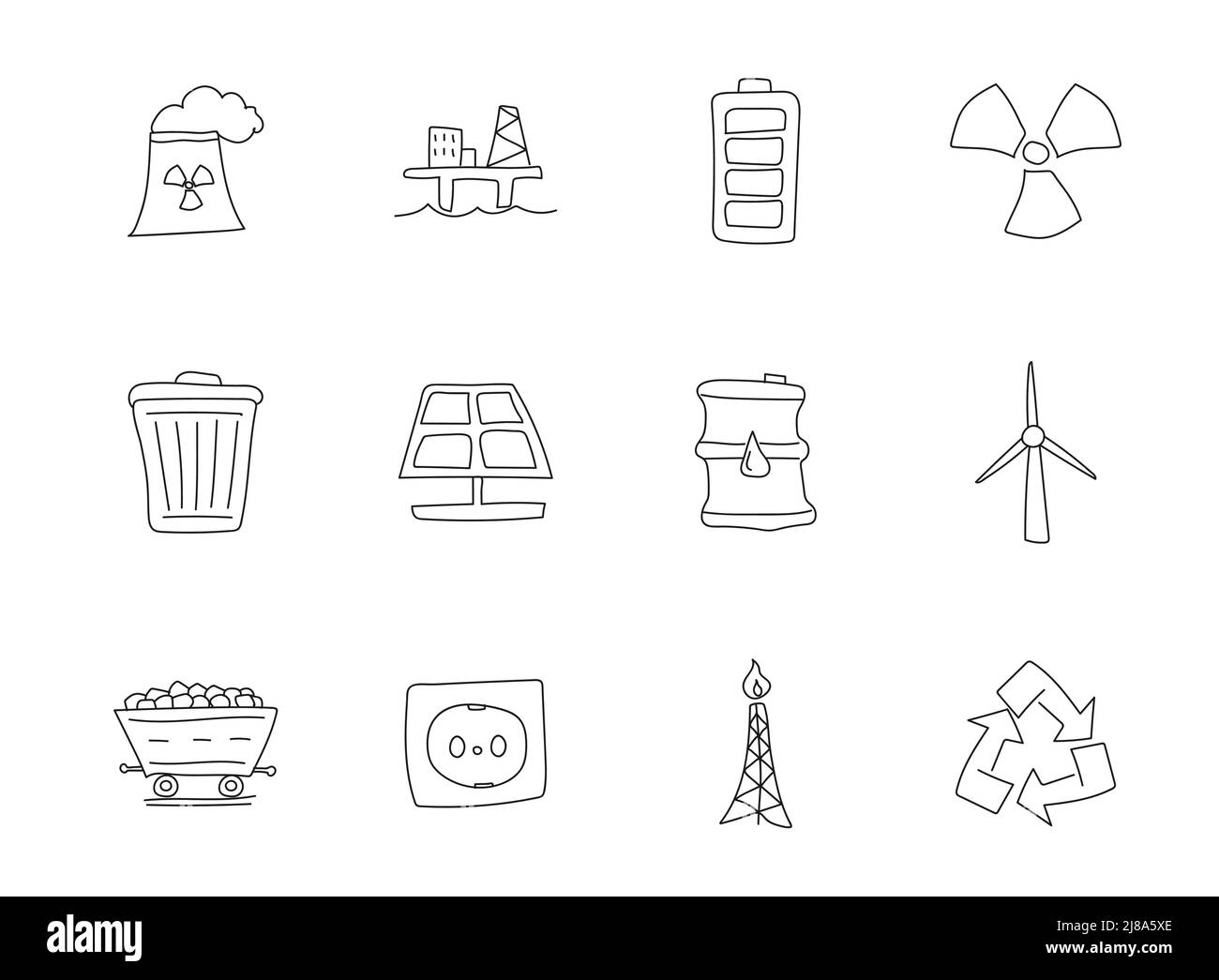 Cartoon atom icon Black and White Stock Photos & Images - Alamy