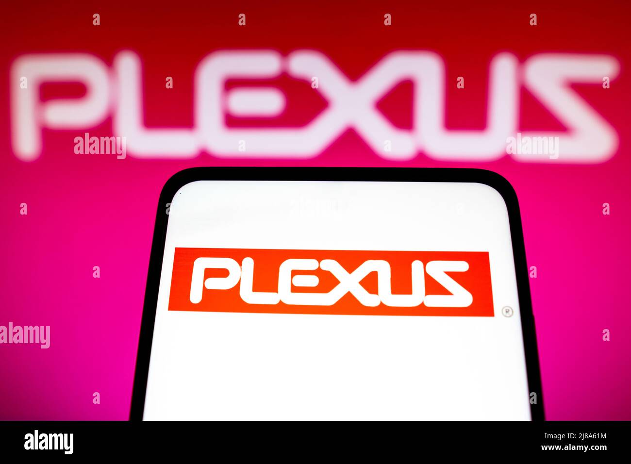 In this photo illustration the Plexus logo seen displayed on a ...