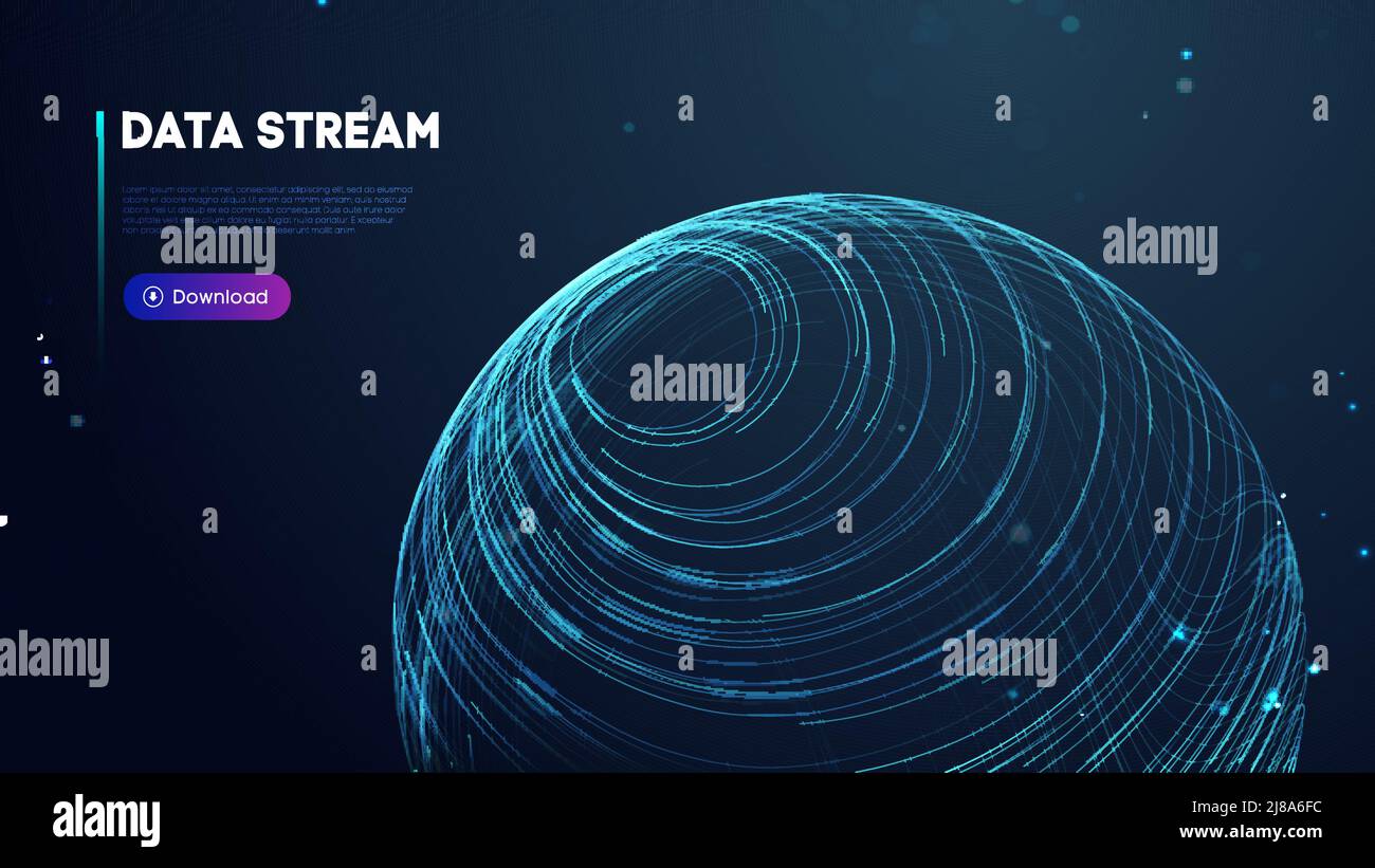 Abstract purple data stream. Abstract digital background cloud ...