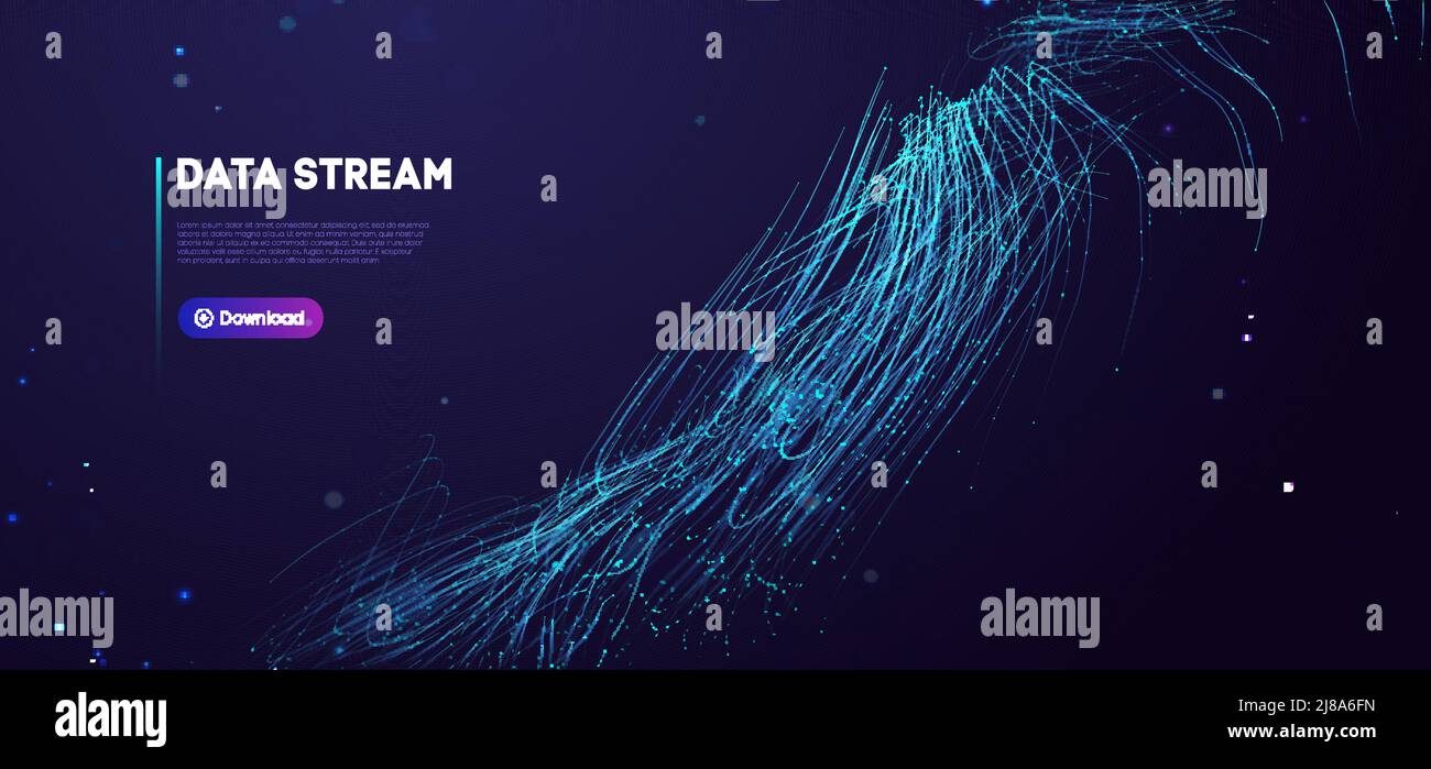 Abstract purple data stream. Abstract digital background cloud ...