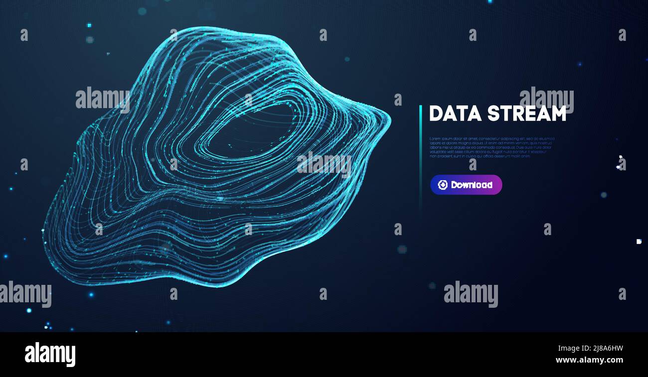 Abstract purple data stream. Abstract digital background cloud ...