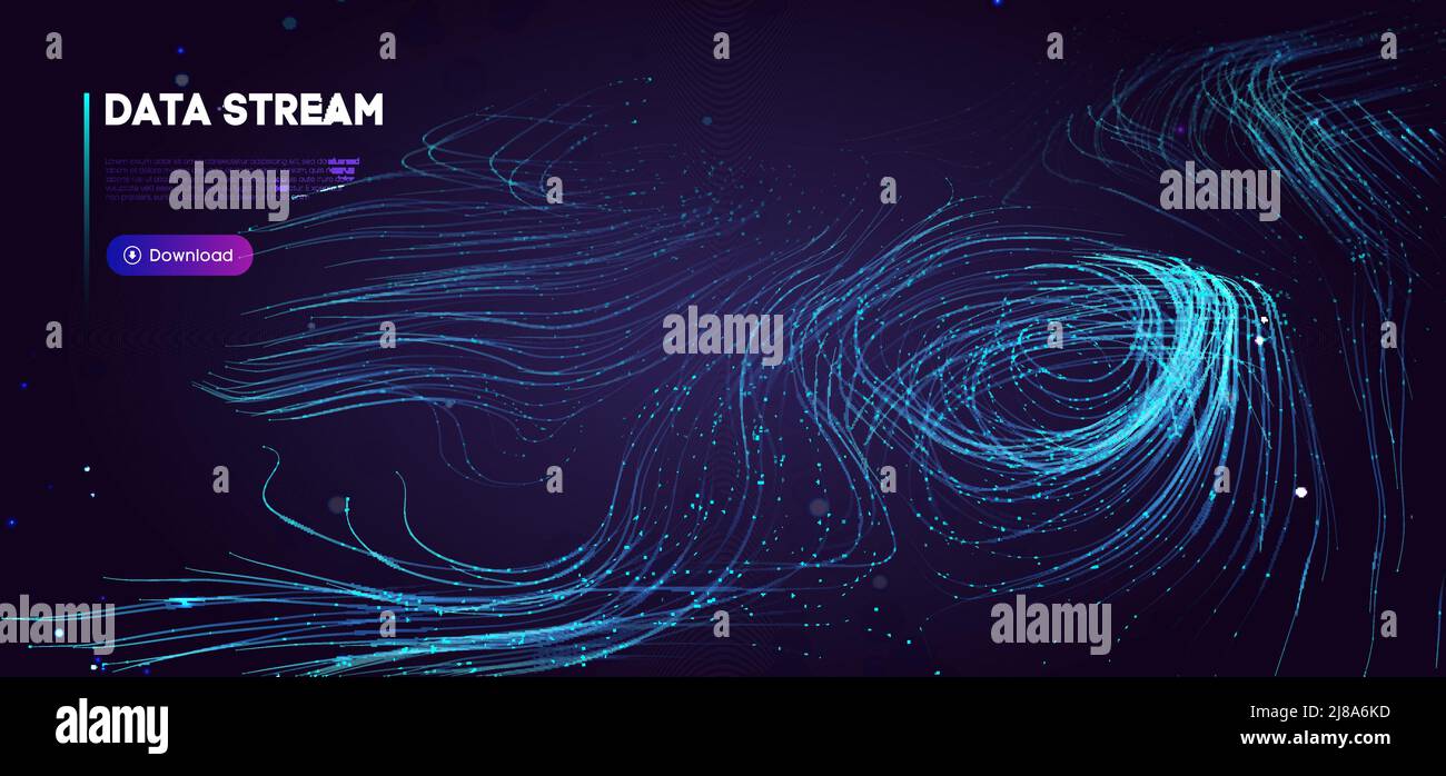 Abstract purple data stream. Abstract digital background cloud ...