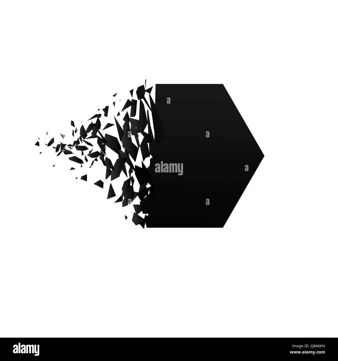 Explosion background with debris. Vector illustration for banner ...