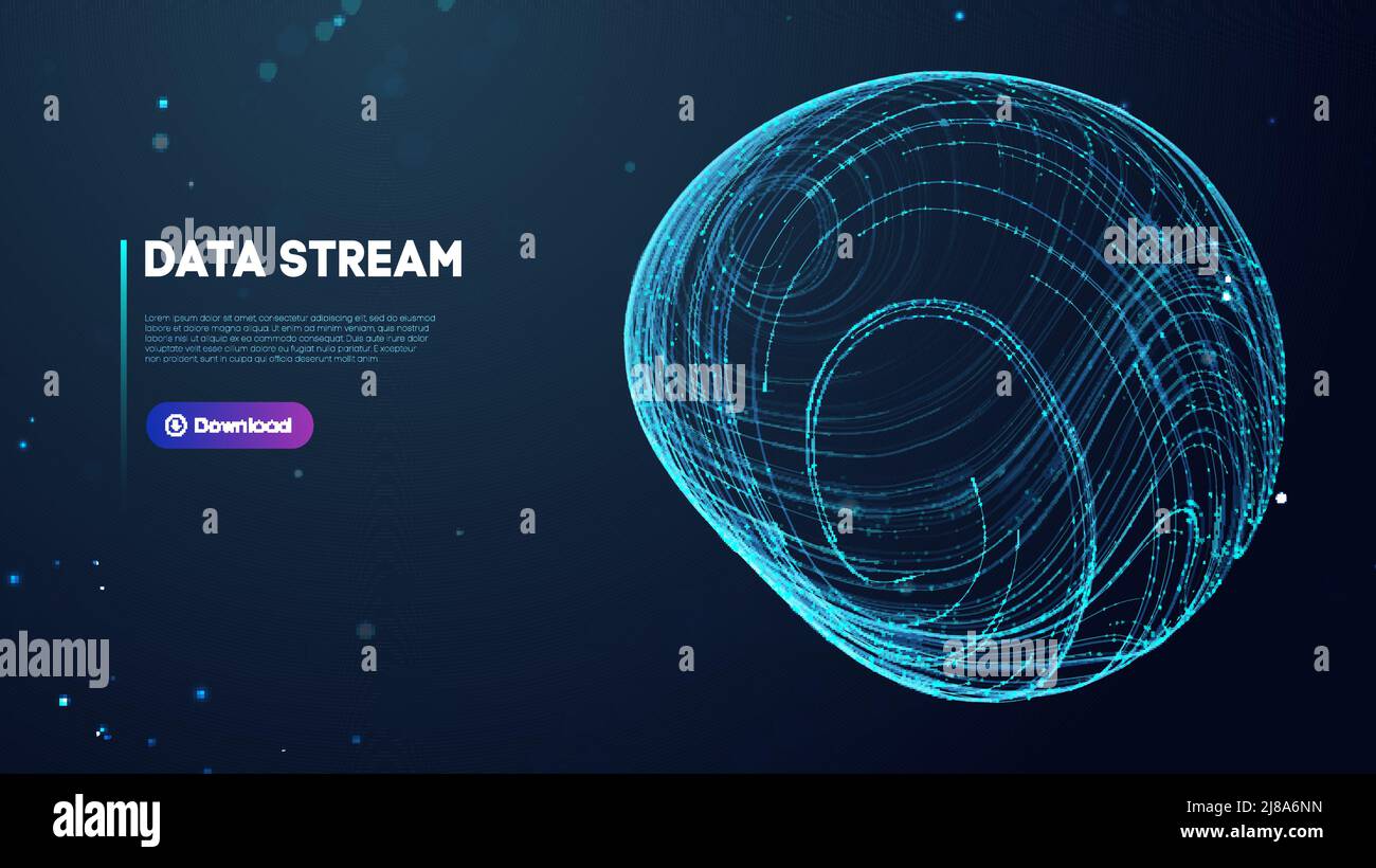 Abstract purple data stream. Abstract digital background cloud ...