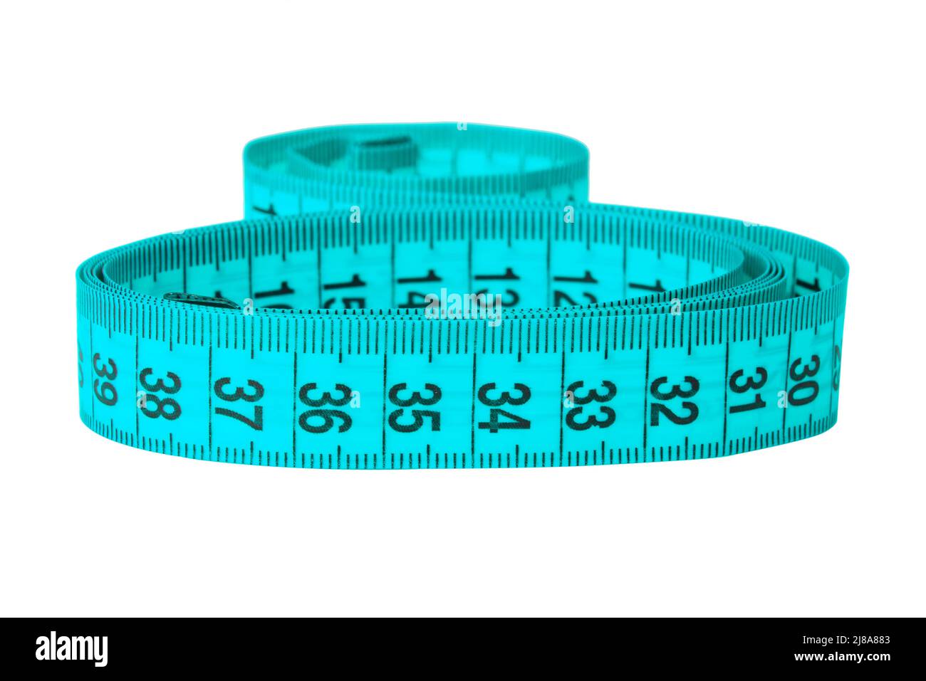 Spiral color tape measure isolated on the white background Stock Photo ...