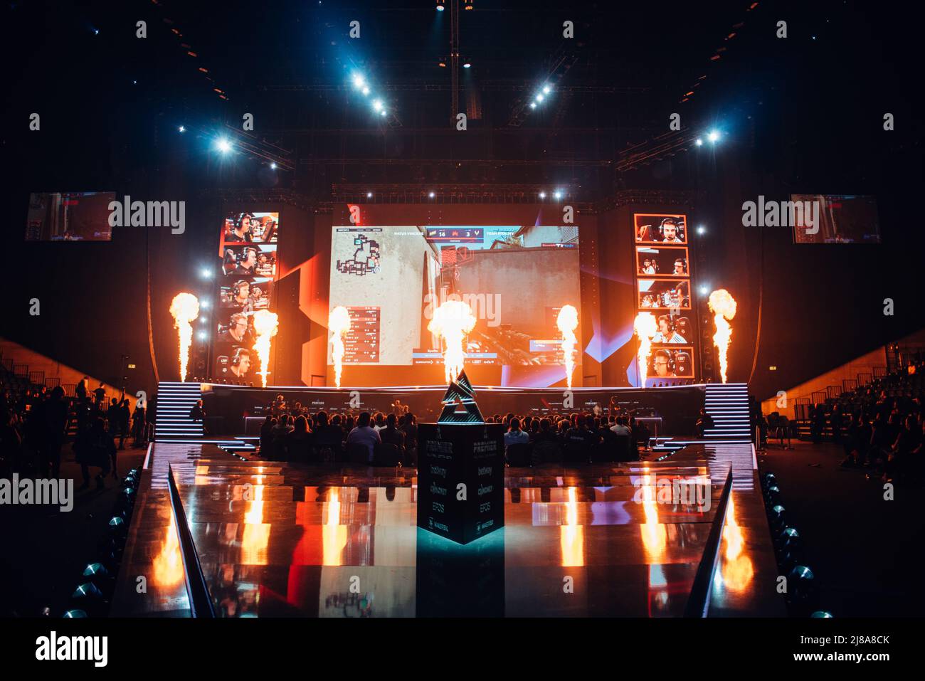 the BLAST trophy with fire Stock Photo - Alamy