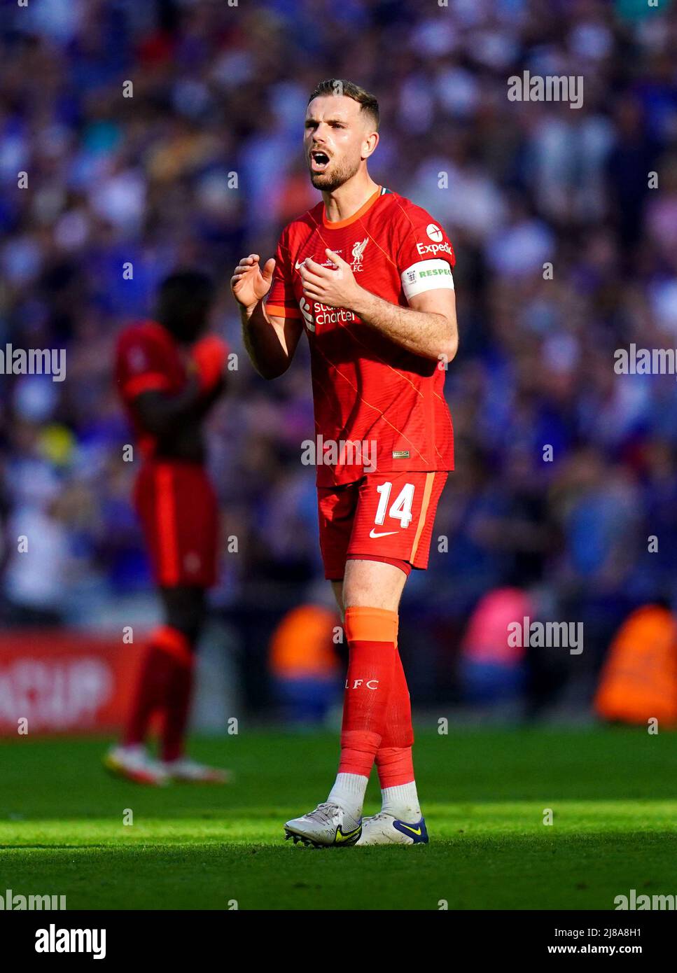 Liverpool's Jordan Henderson reacts during the Emirates FA Cup final at ...