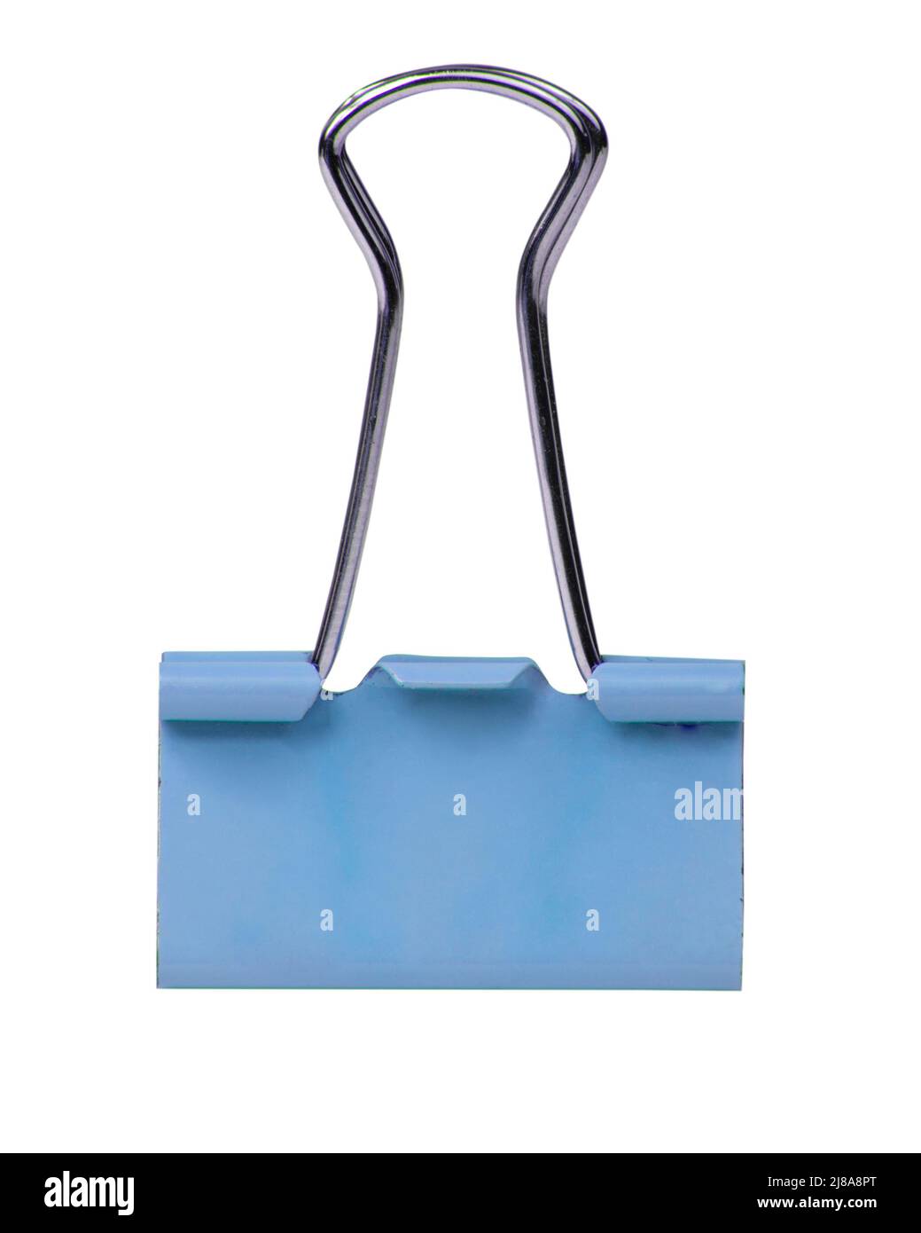 Blue binder office clip isolated on the white background Stock Photo ...