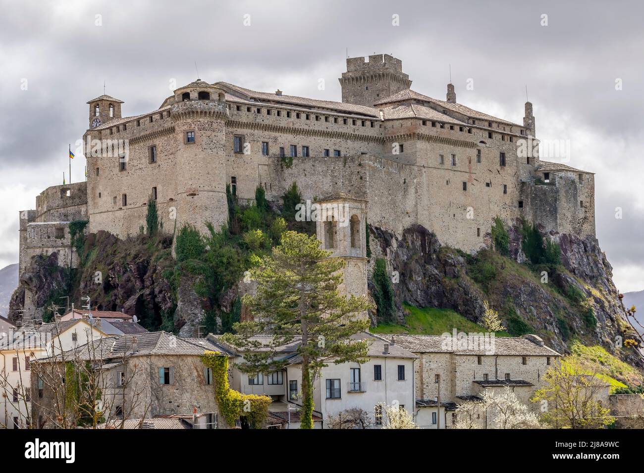 Bardi Castle dominates the village of the same name in the province of ...