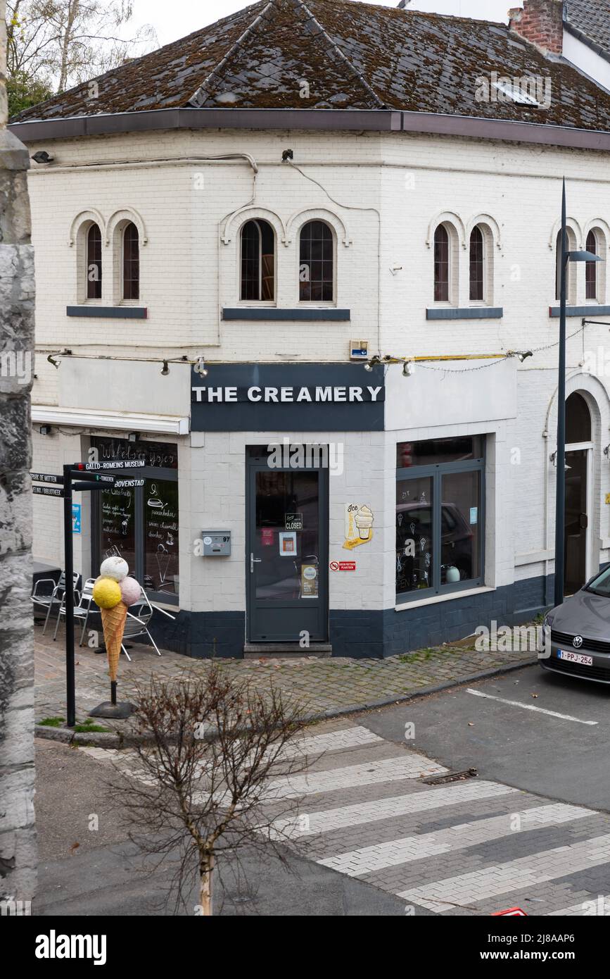 Tongeren, Limburg, Belgium - 04 04 2022- Old pub in the city center ...