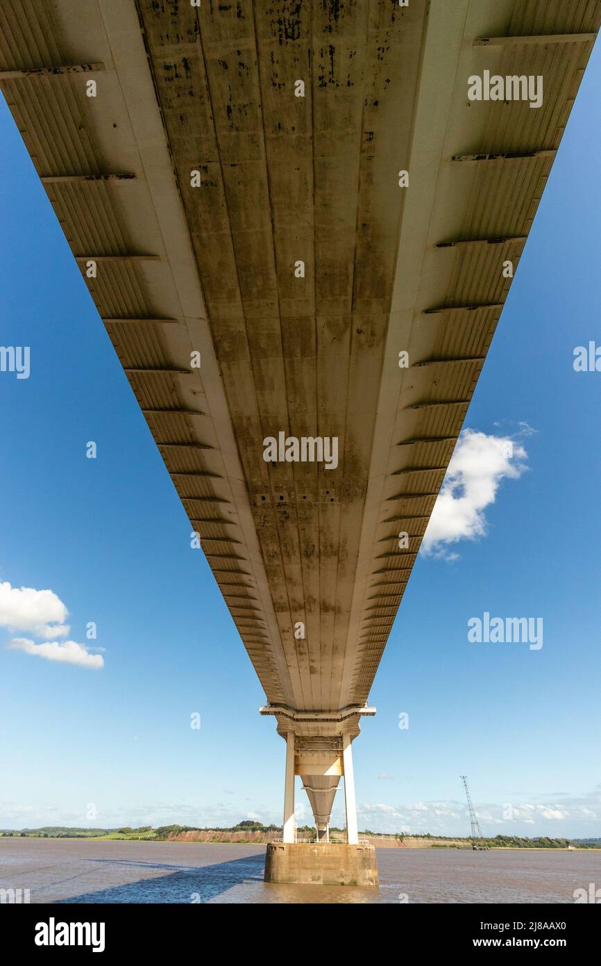 M48 River Severn Bridge linking England and Wales Stock Photo - Alamy