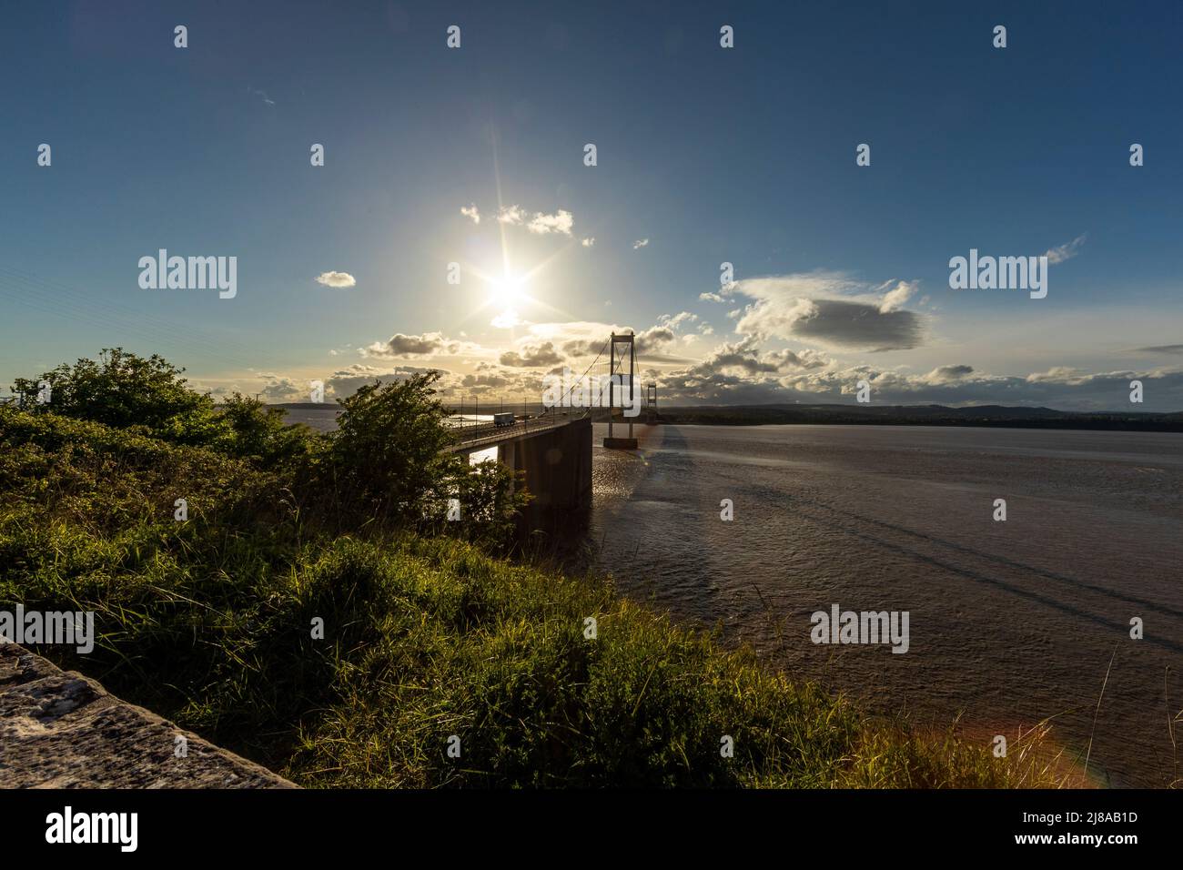 M48 River Severn Bridge linking England and Wales Stock Photo - Alamy