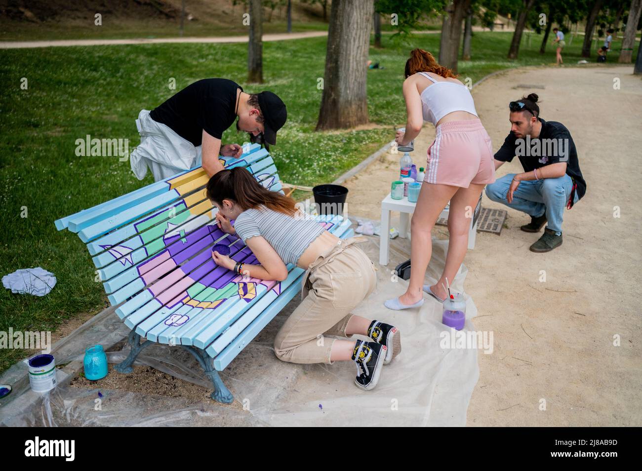 Local young illustrators Patricia Judez and LuckStudio paint wooden ...