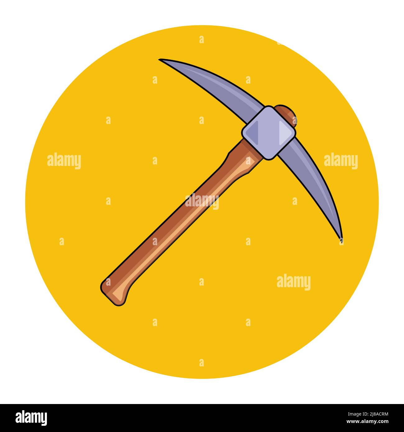 an old pick for resource extraction. working tool in the mine. flat ...