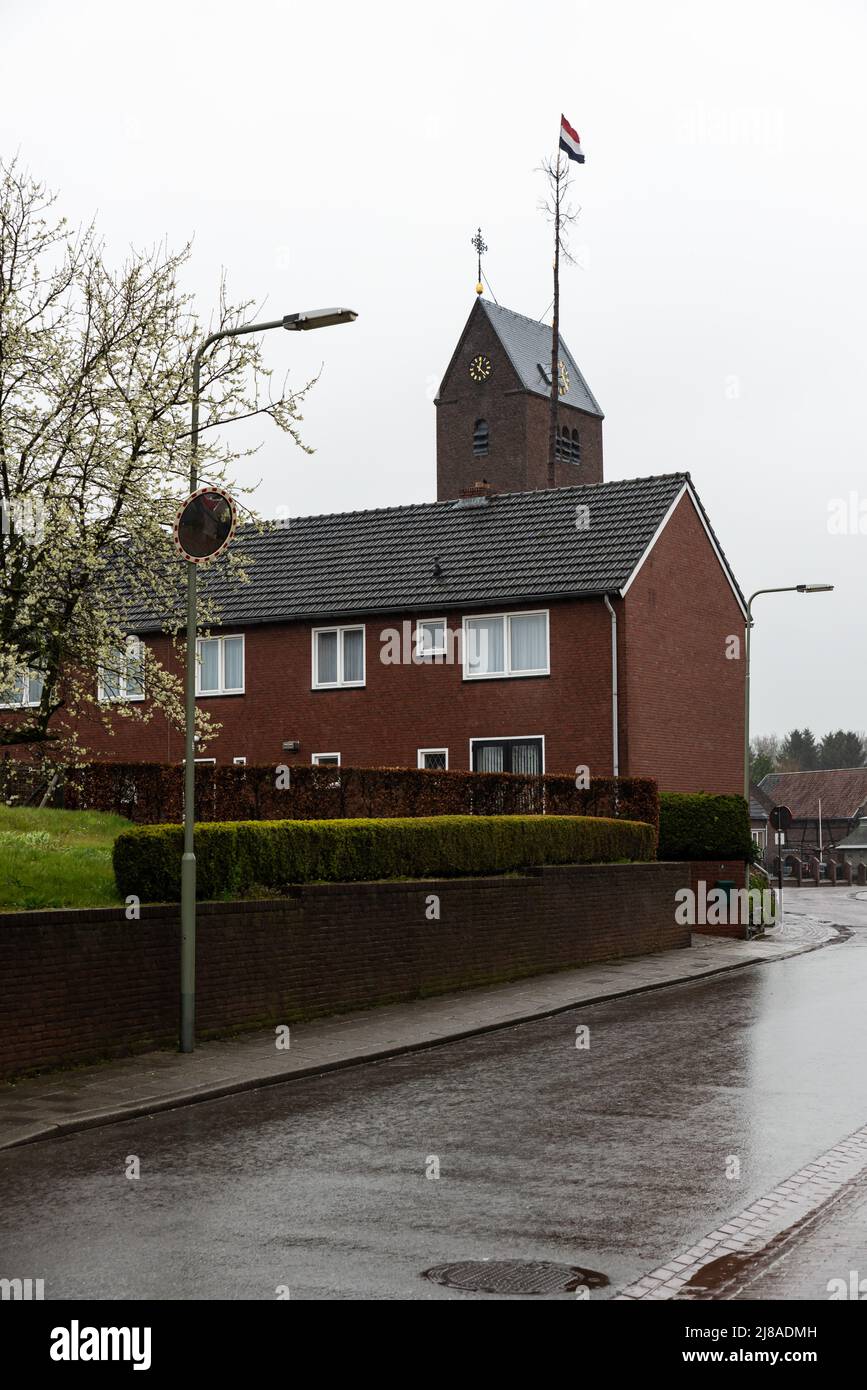 Banholt, Limburg, The Netherlands , 04 05 2022 - Tower and brick stone ...