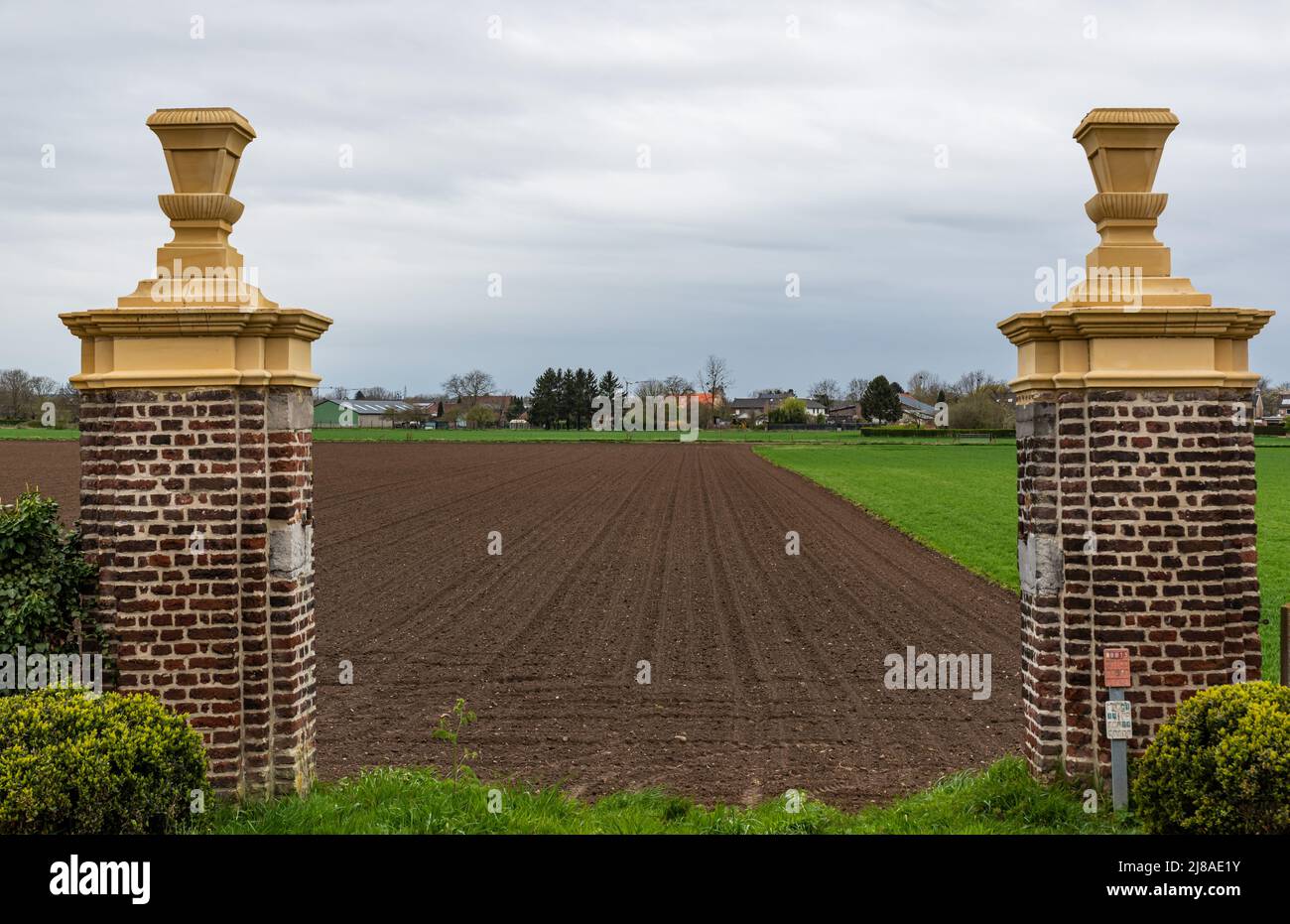 Geulle, Limburg, The Netherlands - 04 06 2022- Entrance and rural ...