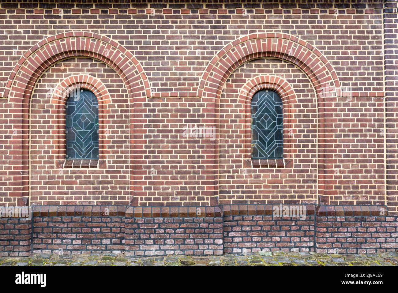 Echt, Limburg, The Netherlands, 04 07 2022 - Detail of the brick stone ...
