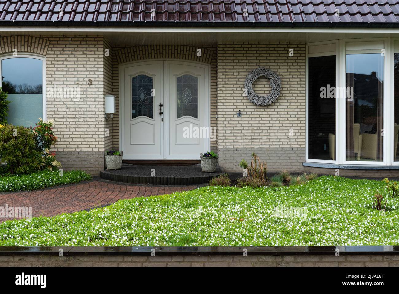 Echt, Limburg, The Netherlands, 04 07 2022 - Luxury facade of a villa ...