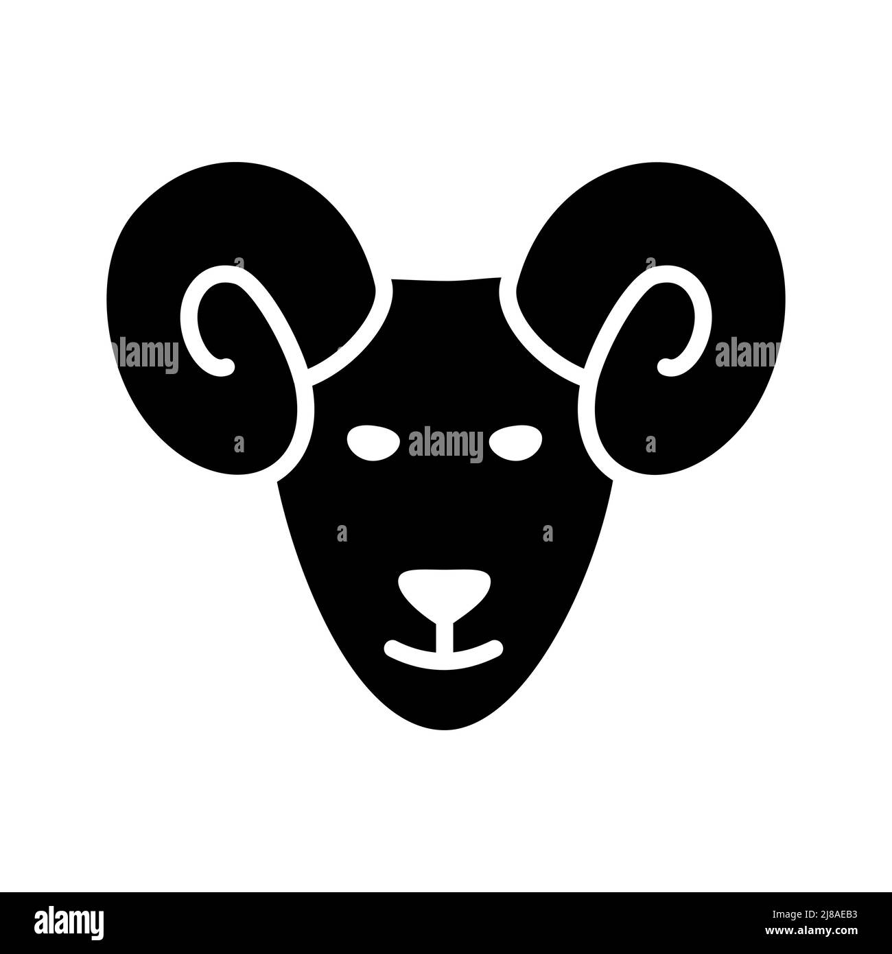 Sheep isolated glyph icon. Farm animal vector illustration. Agriculture ...