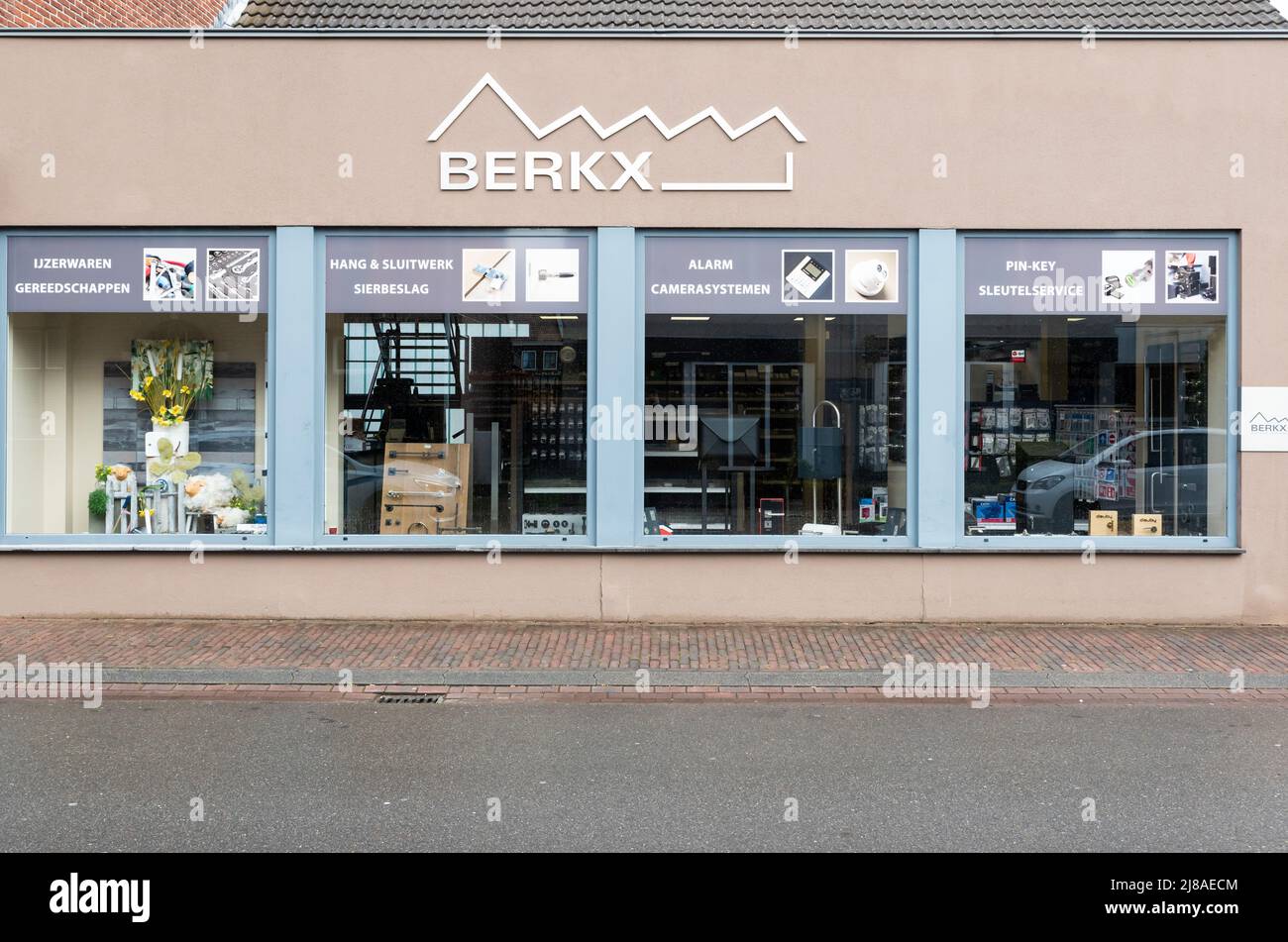 Echt, Limburg, The Netherlands, 04 07 2022 - Facade of the Berkx local ...