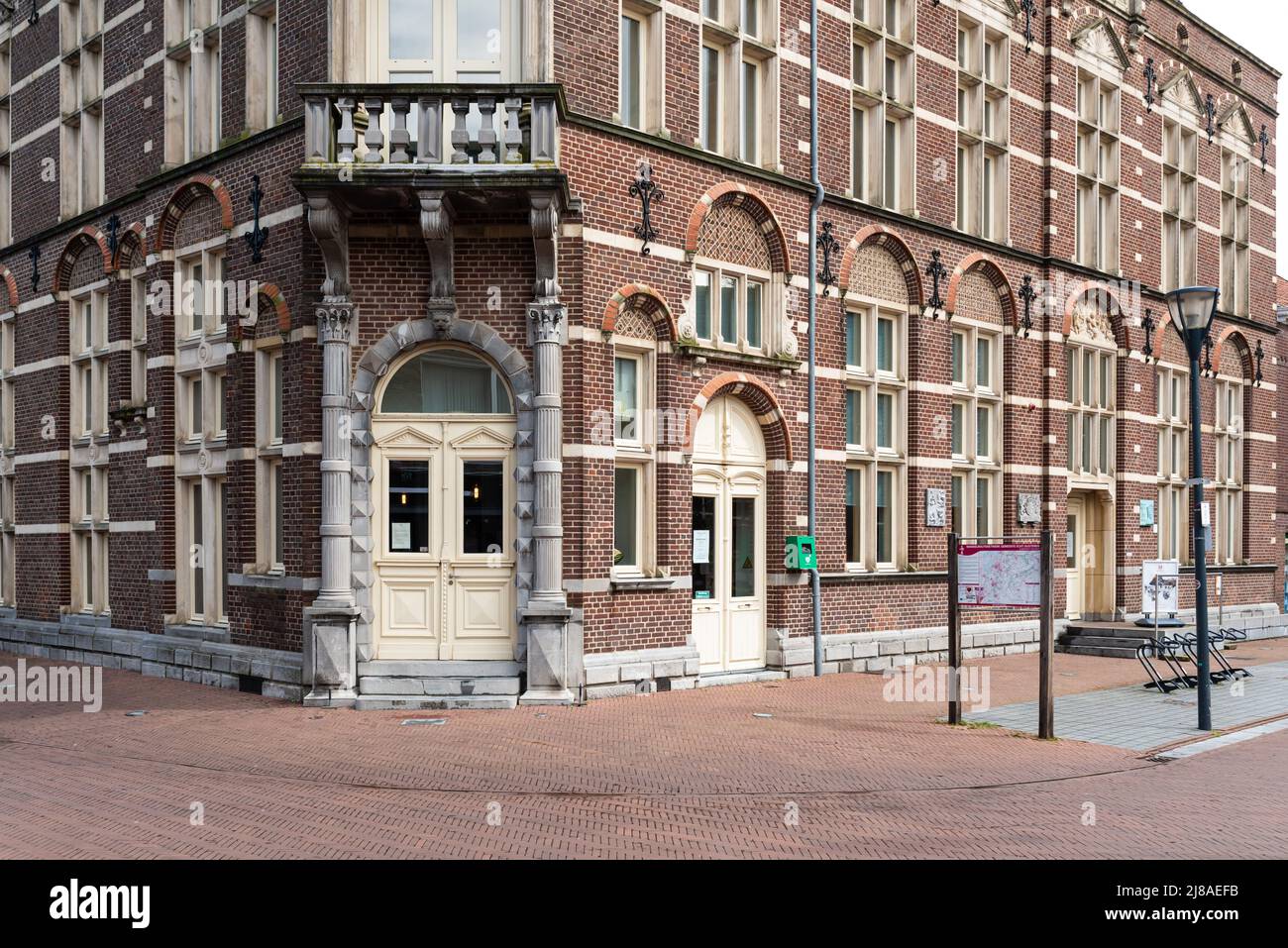 Echt, Limburg, The Netherlands, 04 07 2022 - Corner building with ...