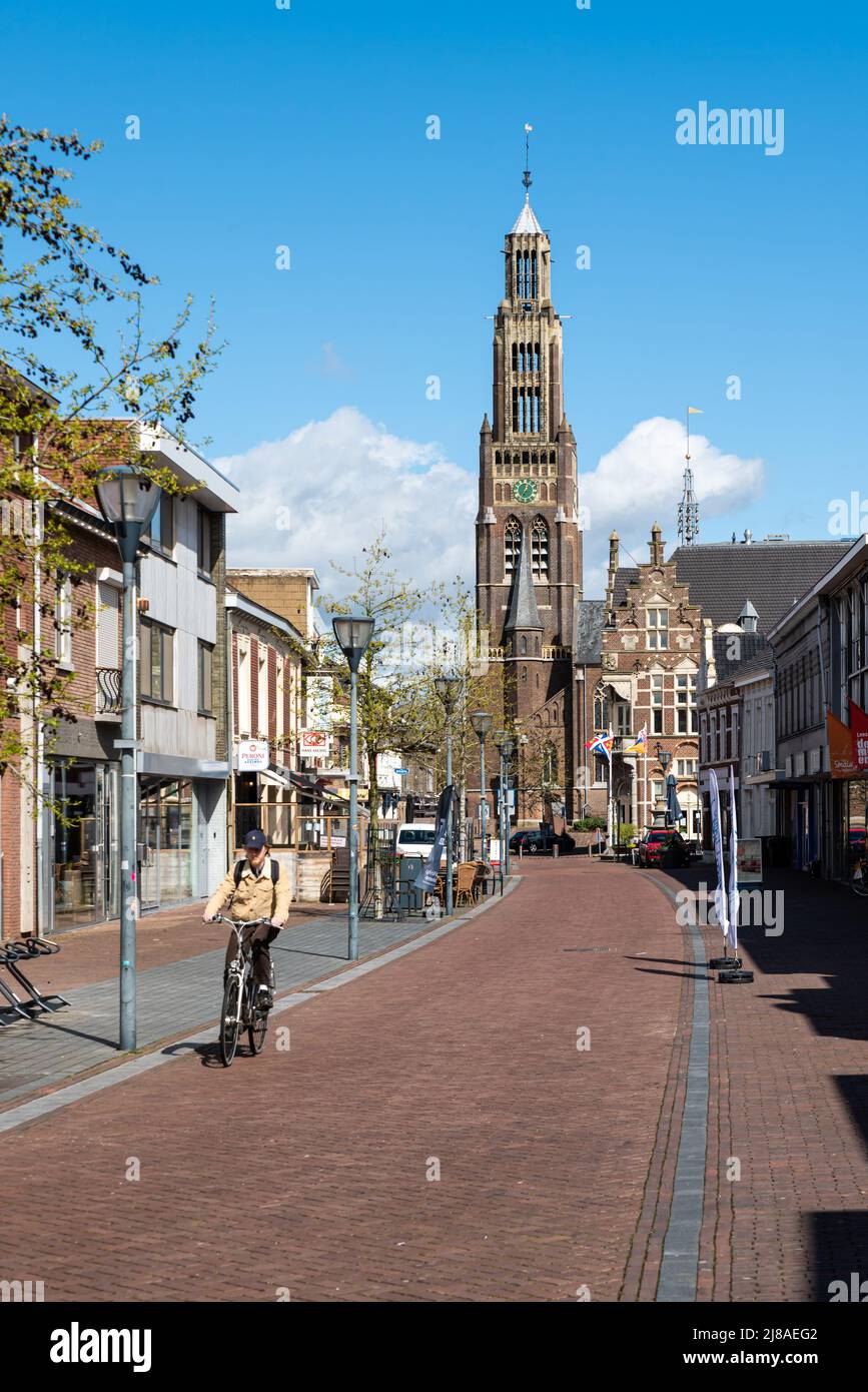 Echt, Limburg, The Netherlands, 04 07 2022 - Facades of the shops of ...