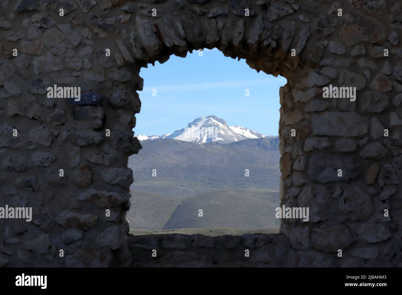 Apennines view from Rocca Calascio, located within the Gran Sasso ...