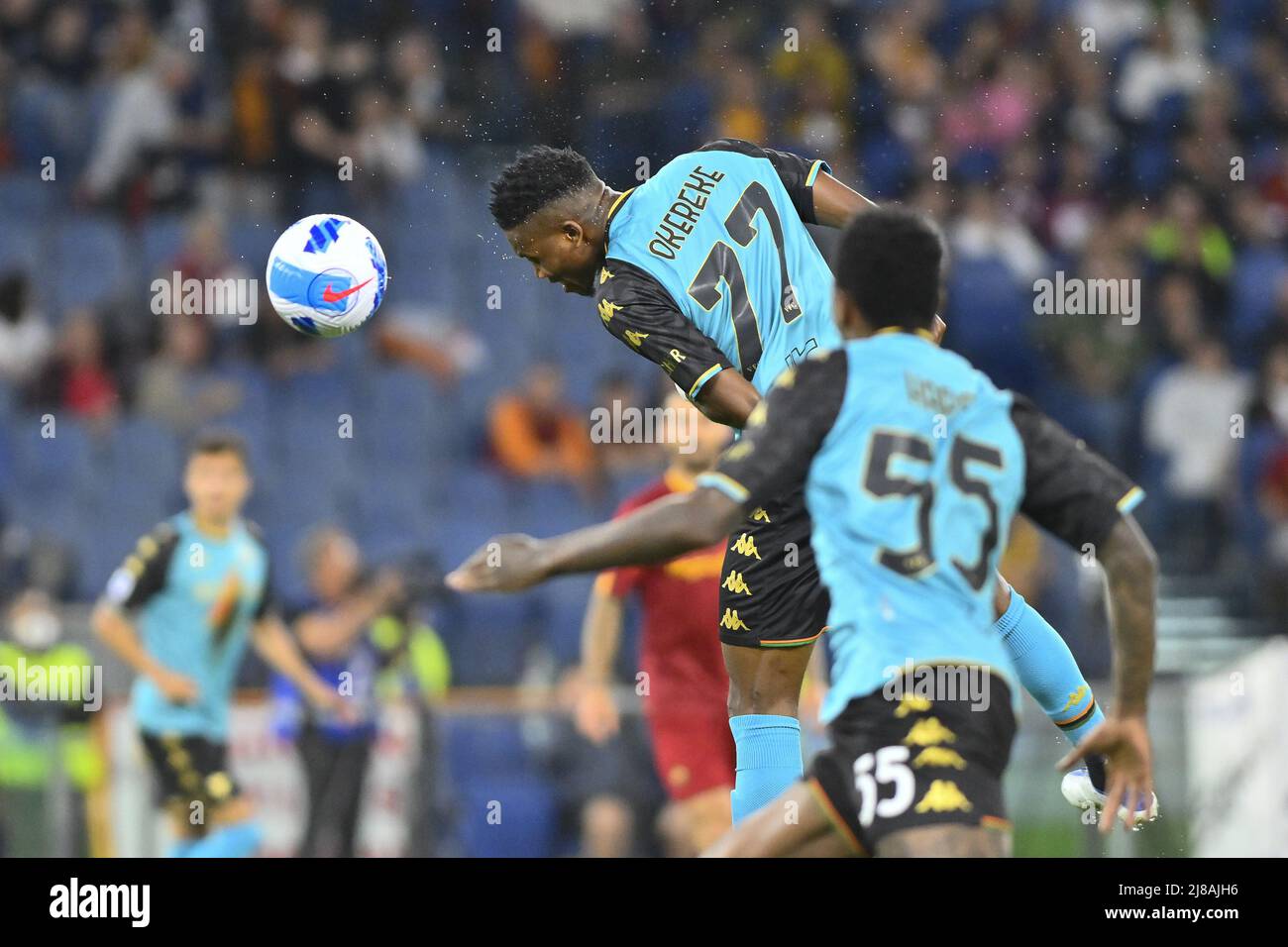David Okereke of Venezia F.C. during the 37th day of the Serie A ...