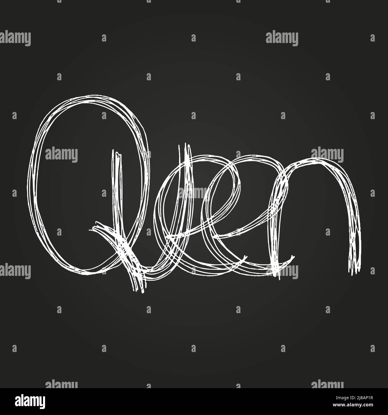 Hand drawn lettering of Queen. Slogan of Queen. Concept of feminism ...