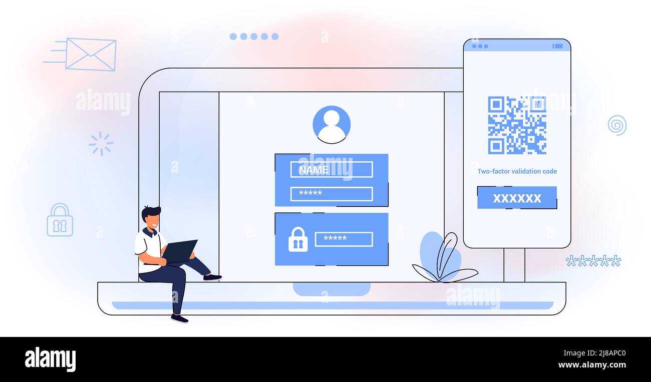 Multi factor authentication vector vectors hi-res stock photography and ...