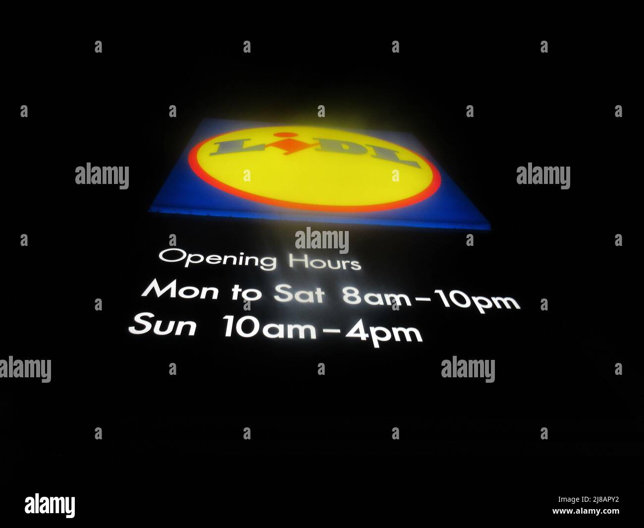 Woolston Lidl Information Sign Stock Photo - Alamy