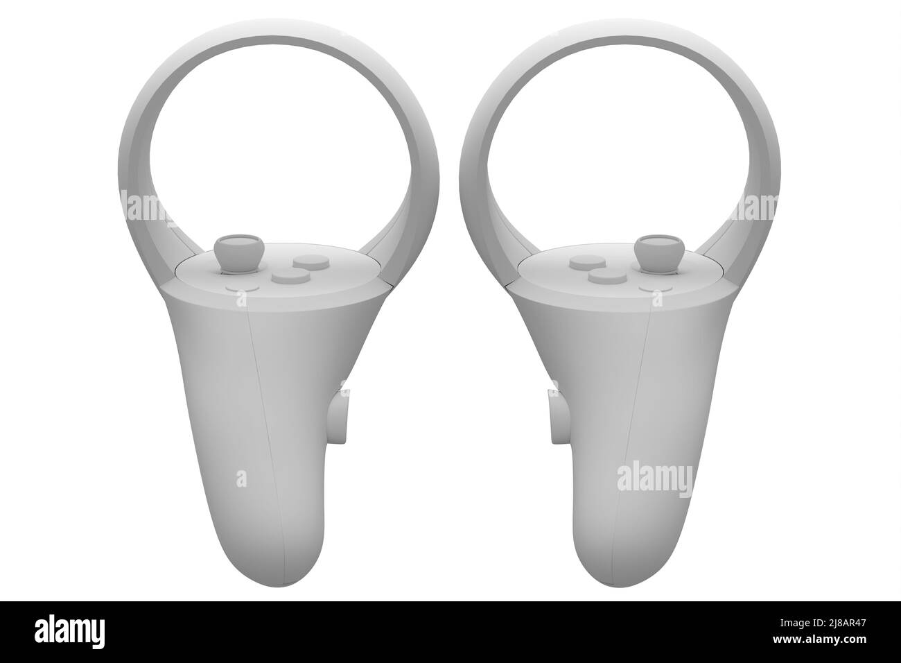 Virtual reality controllers for online and cloud gaming on white ...