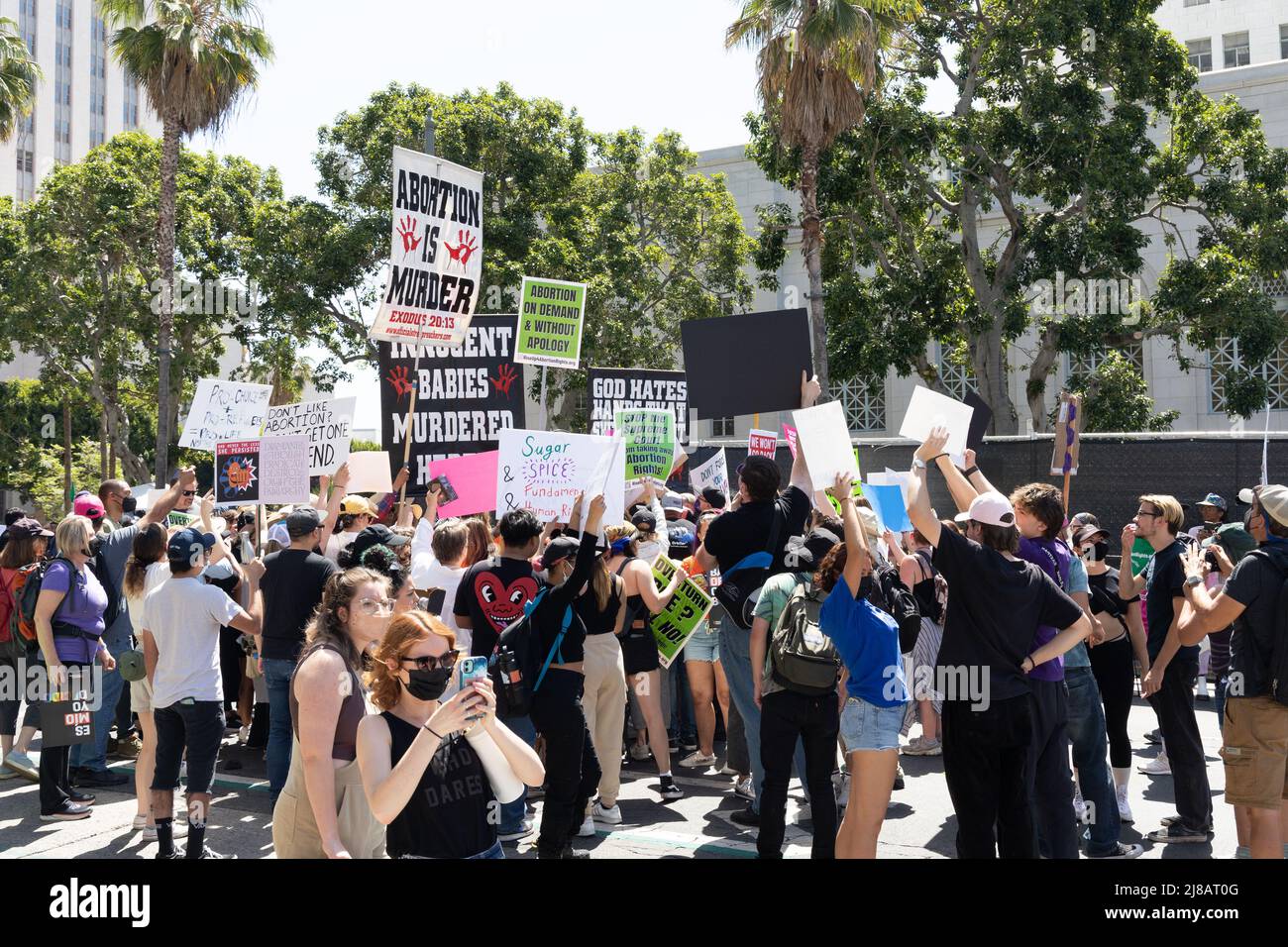 Bans Off Our Bodies abortion rights rally in downtown Los Angeles on ...