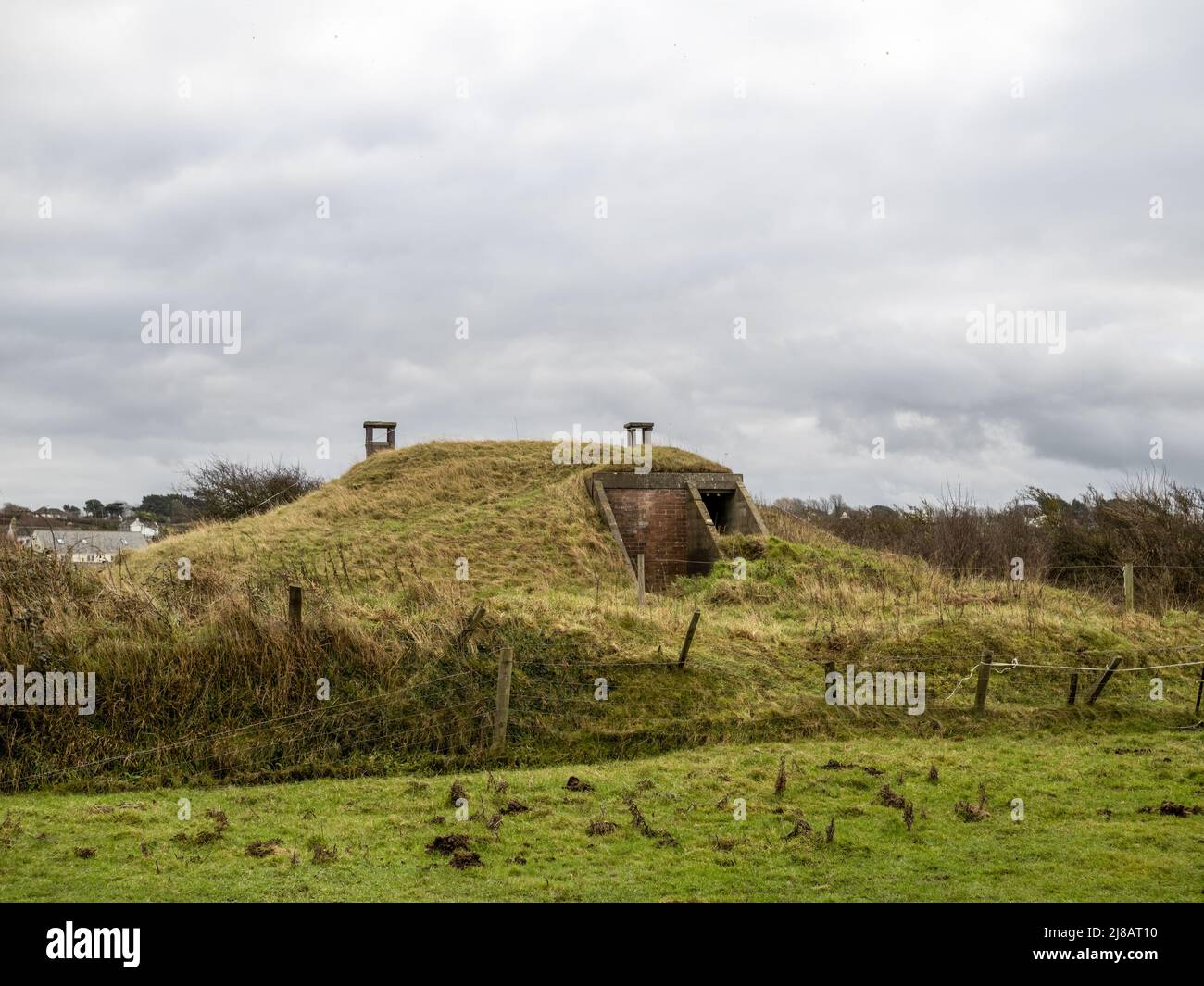War military building remains at Northam in North Devon, UK Stock Photo ...