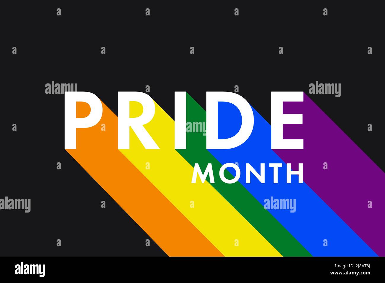 Gay Pride Month in June. LGBTQ multicolored rainbow flag. Original ...