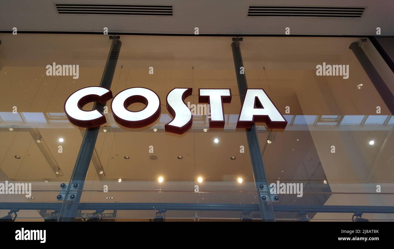 Costa Coffee Shop Sign Stock Photo - Alamy