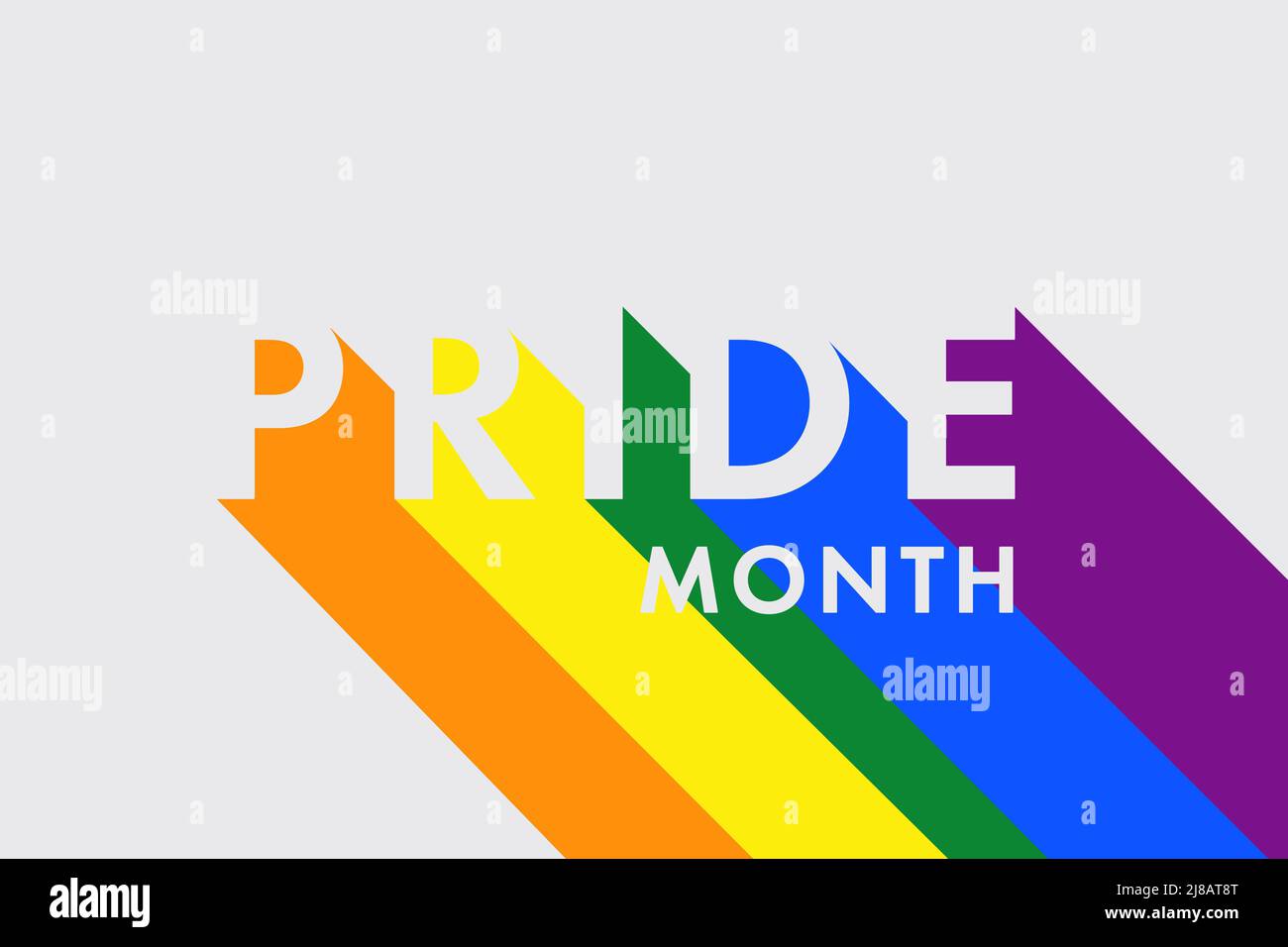 Gay Pride Month in June. LGBTQ multicolored rainbow flag. Original ...