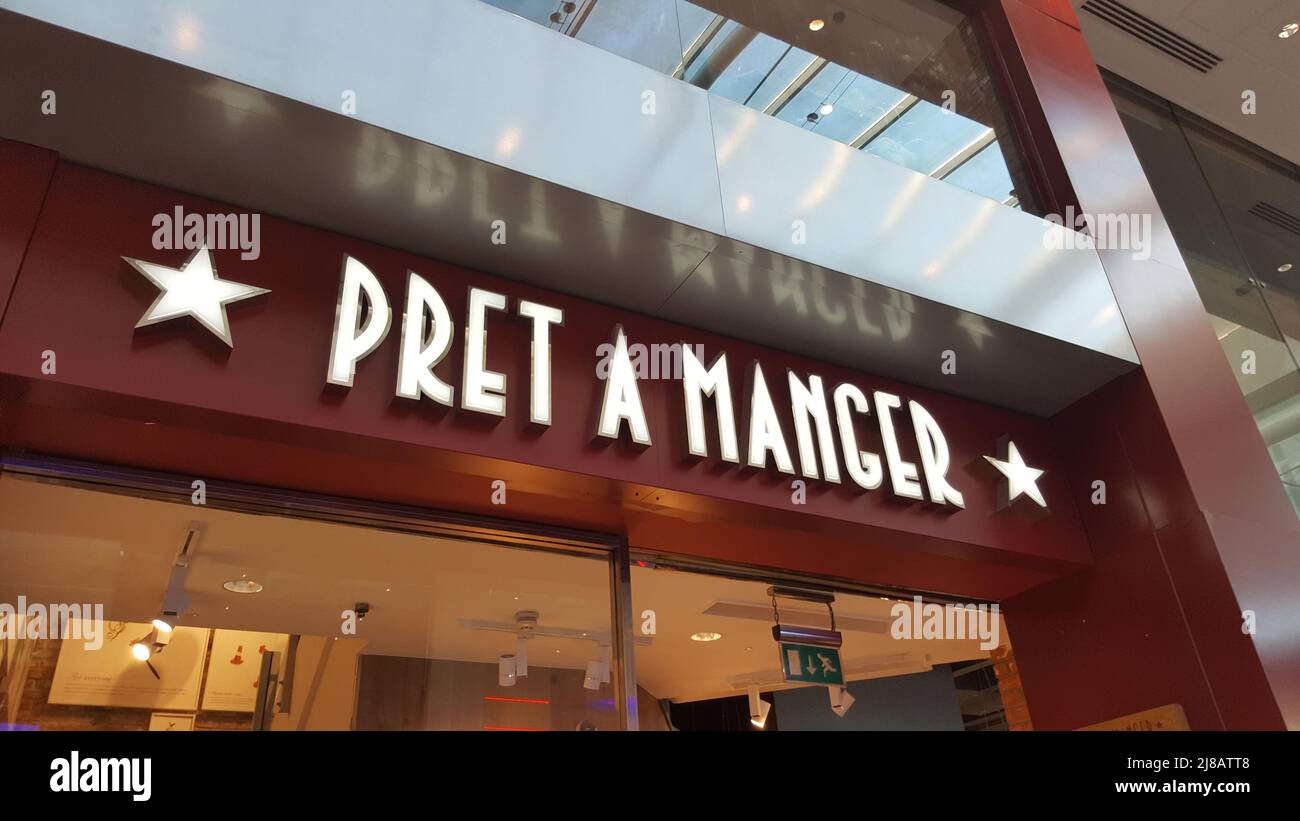 Pret A Manger Sandwich Shop Sign Stock Photo - Alamy