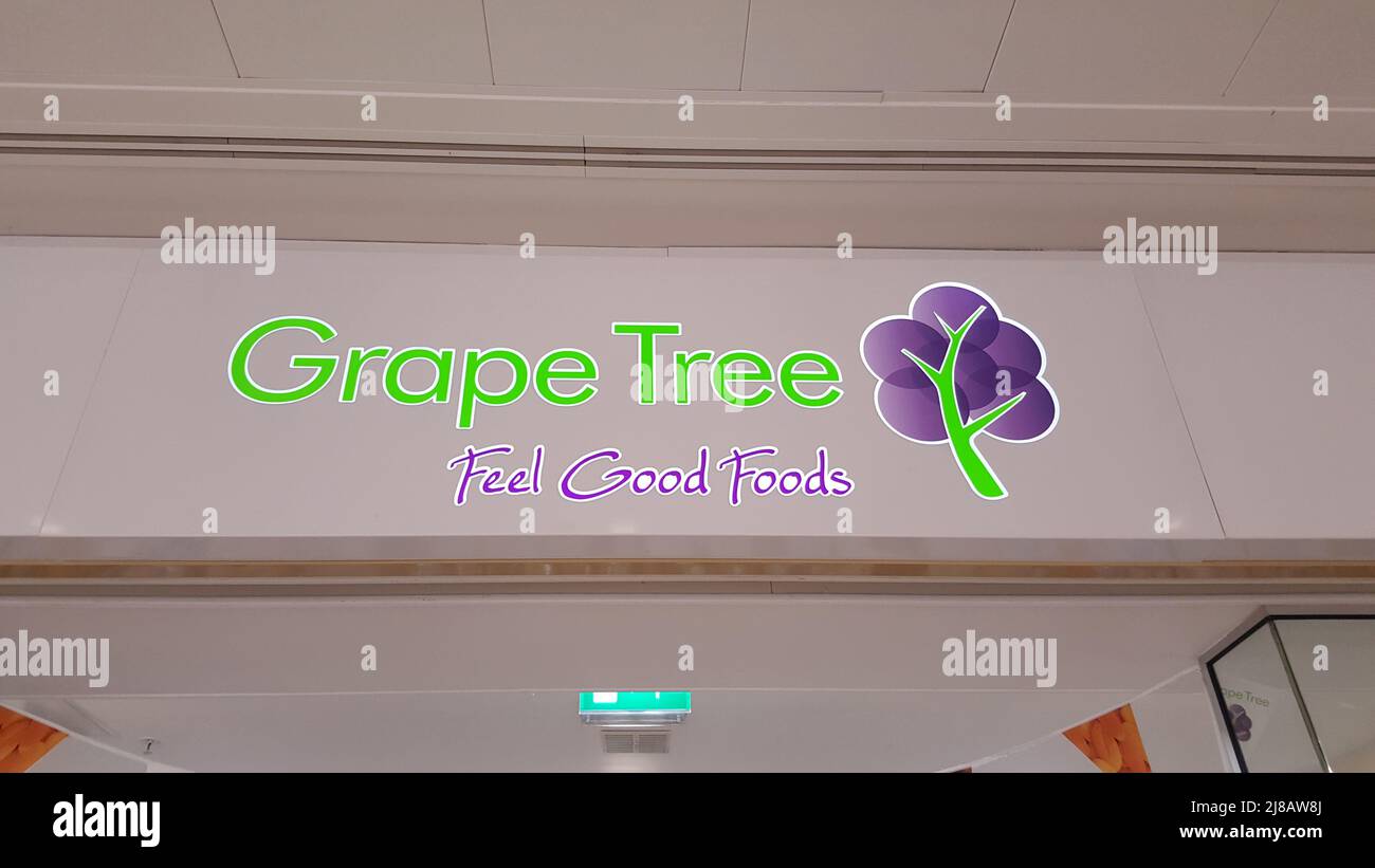 Grape Tree Health Food Shop Sign And Logo Stock Photo - Alamy